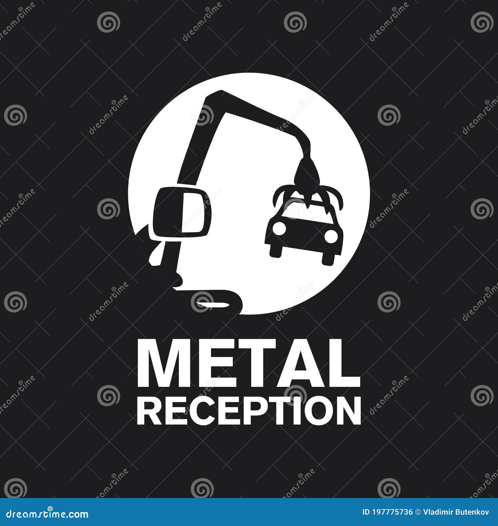 Vector Logo Reception and Utilization Scrap Metal Stock Illustration ...