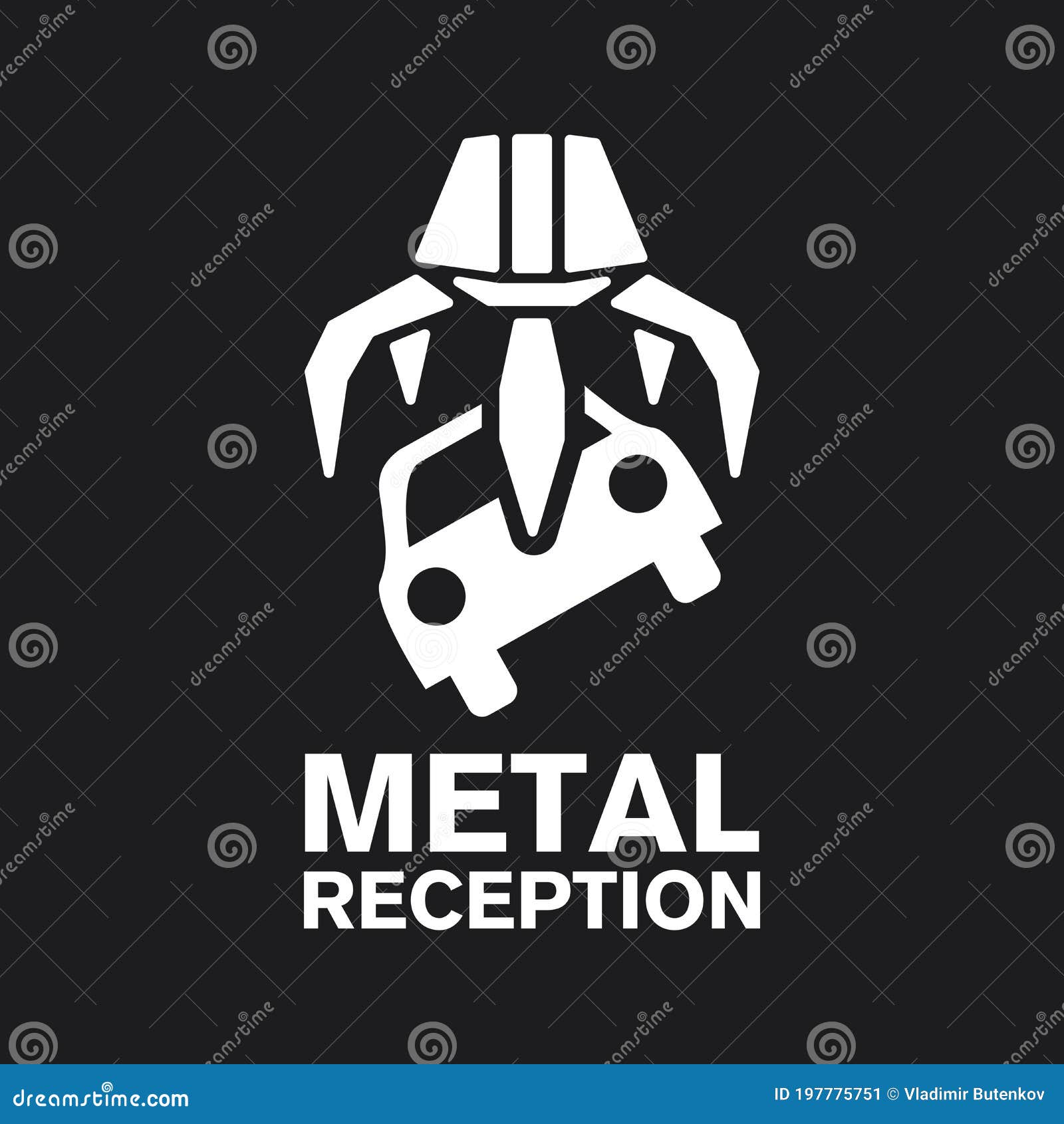 Vector Logo Reception and Utilization Scrap Metal Stock Illustration ...