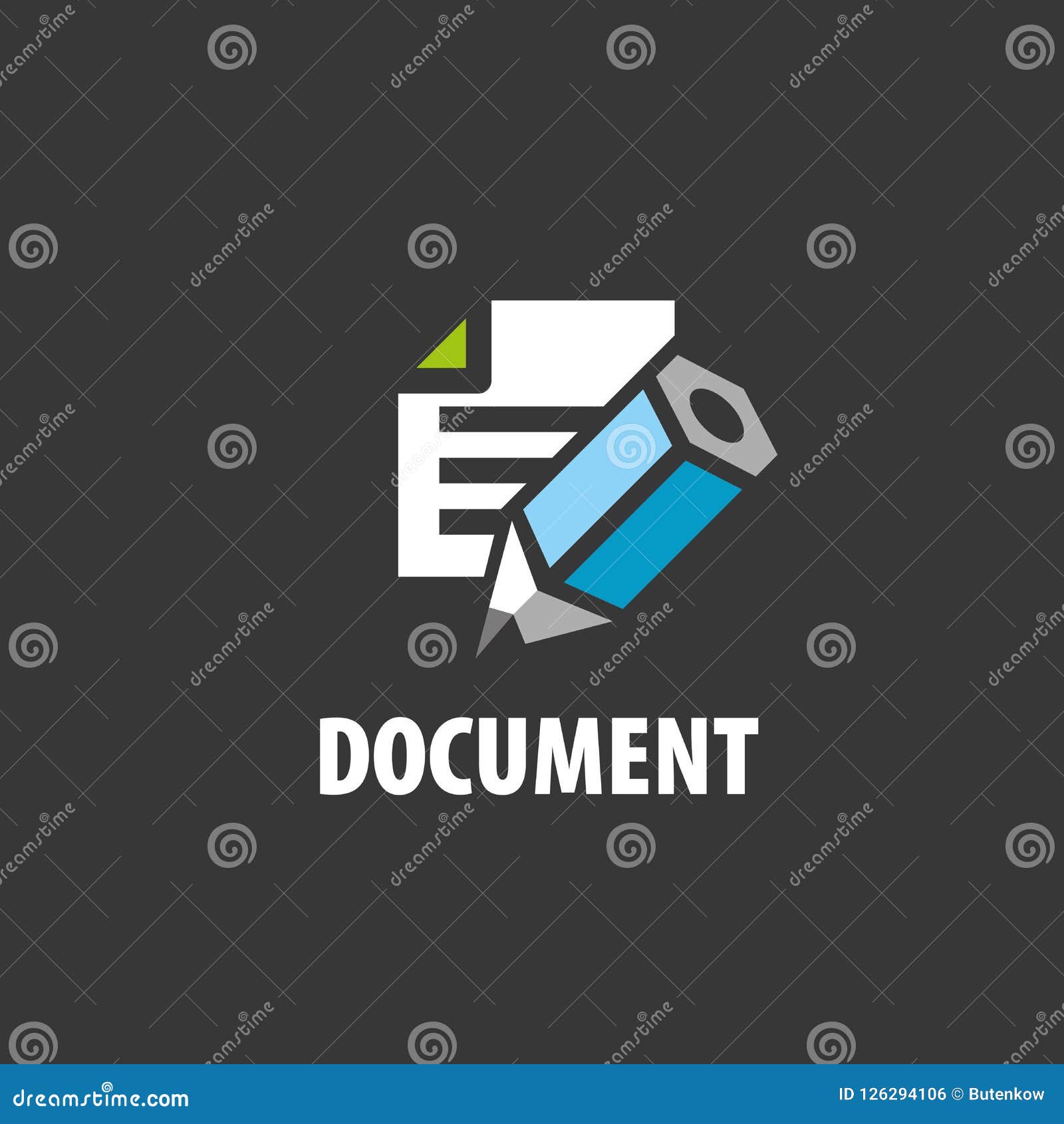 Vector logo document stock vector. Illustration of graphic - 126294106