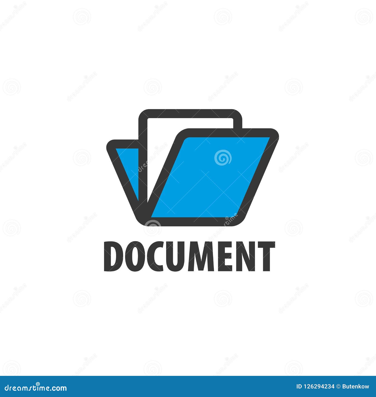 Vector logo document stock vector. Illustration of idea - 126294234