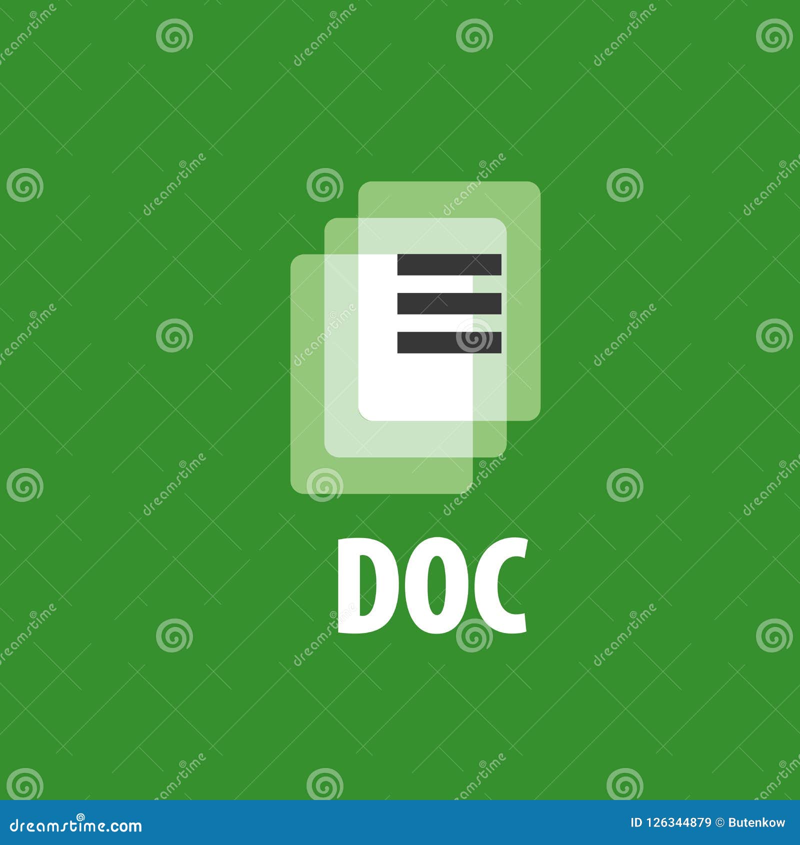 Vector logo document stock vector. Illustration of creative - 126344879