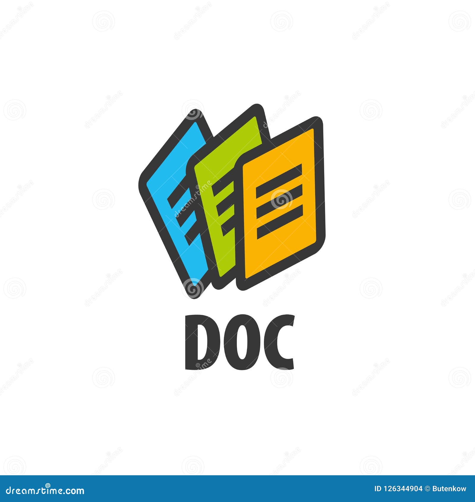 Vector logo document stock vector. Illustration of abstract - 126344904