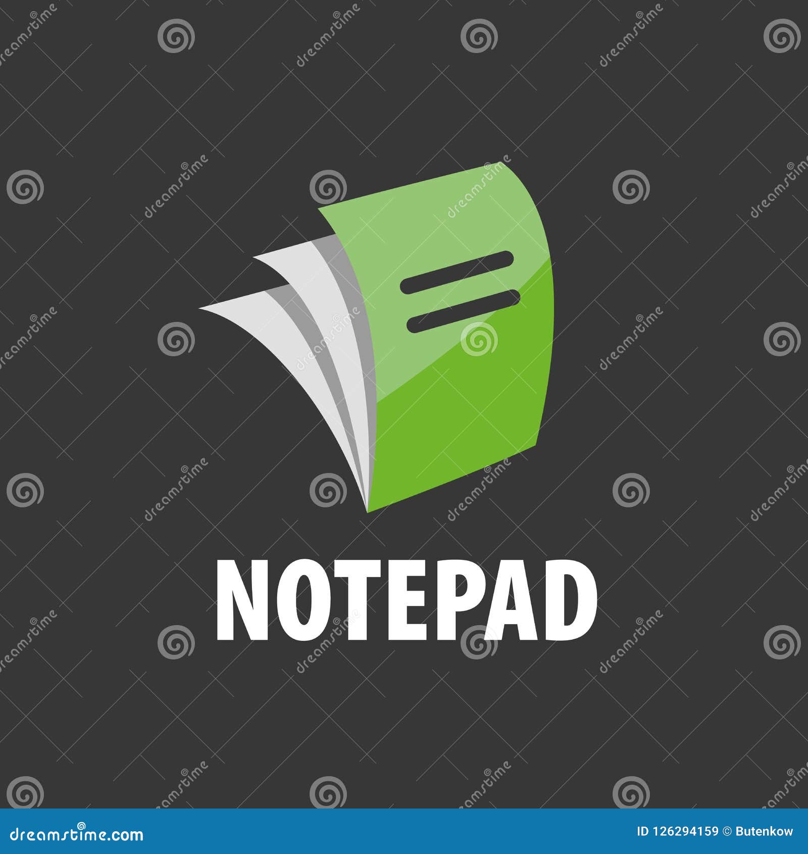 Vector logo for records stock vector. Illustration of office - 126294159