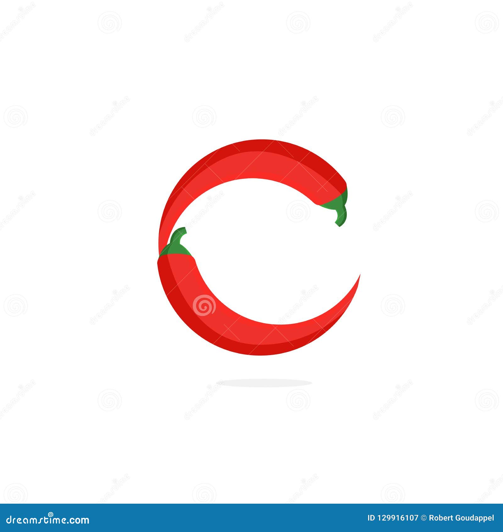 Vector Logo Red Chili Pepper Letter C Ilustración del Vector ...