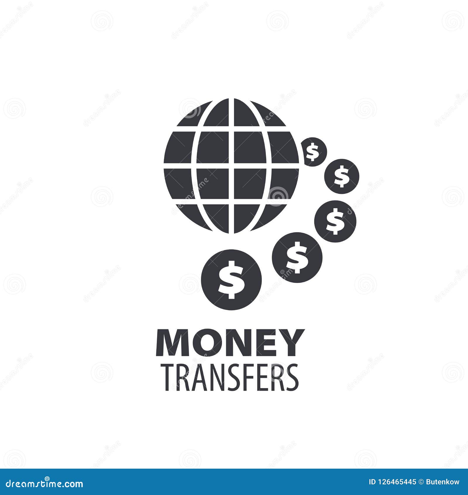Vector logo remittances stock vector. Illustration of funds - 126465445