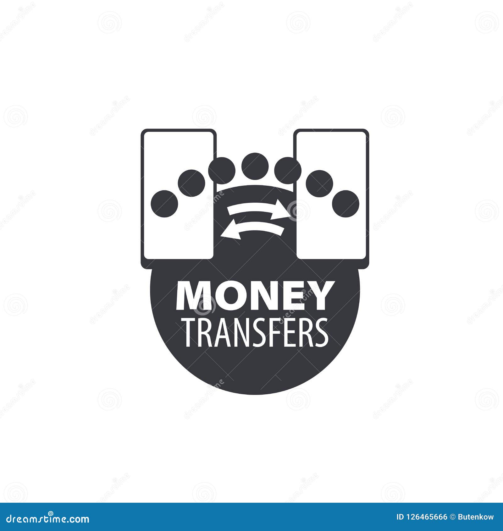 Vector logo remittances stock vector. Illustration of cost - 126465666