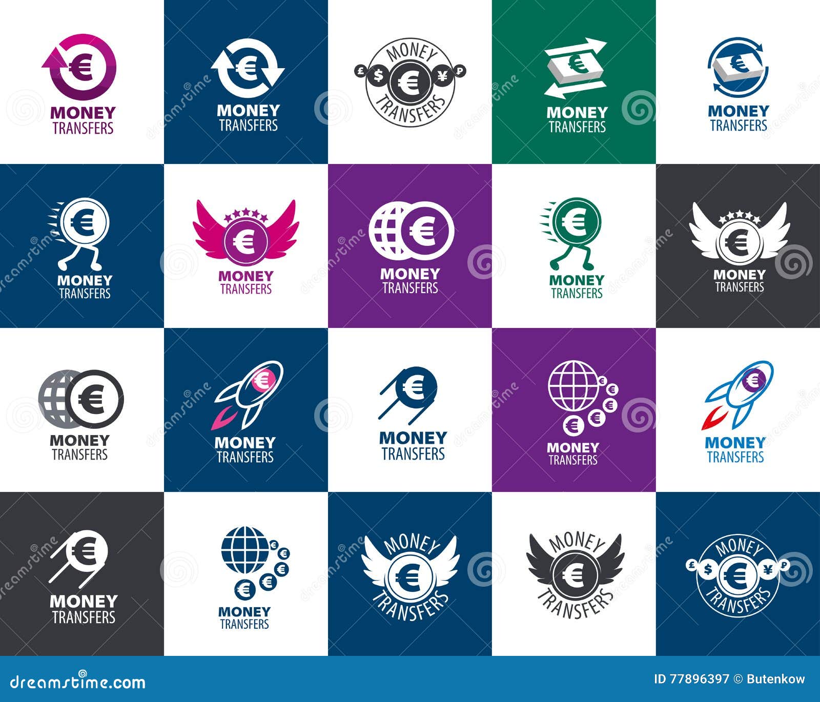 Vector logo remittances stock vector. Illustration of business - 77896397