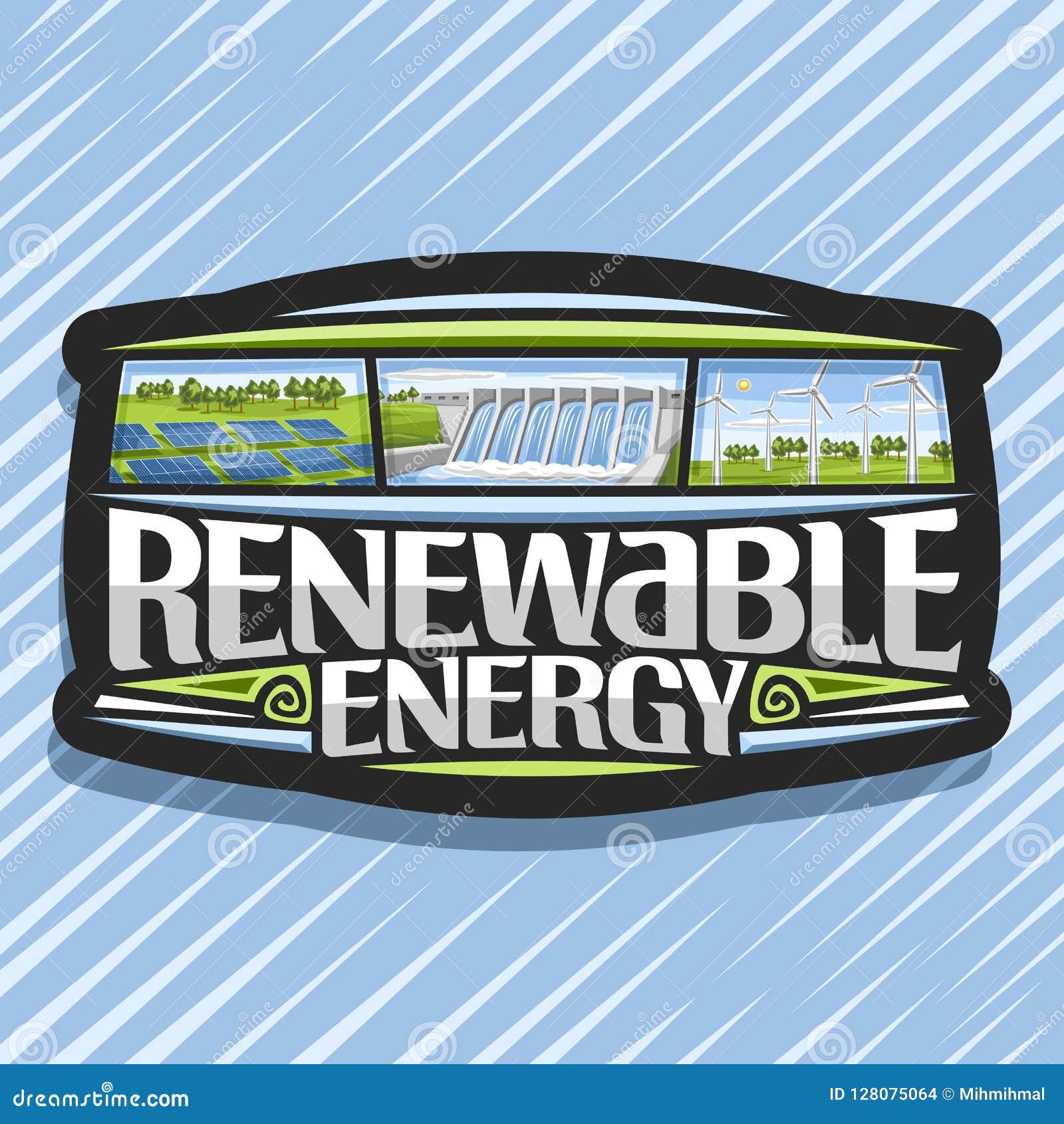 Vector Logo for Renewable Energy Stock Vector - Illustration of ...