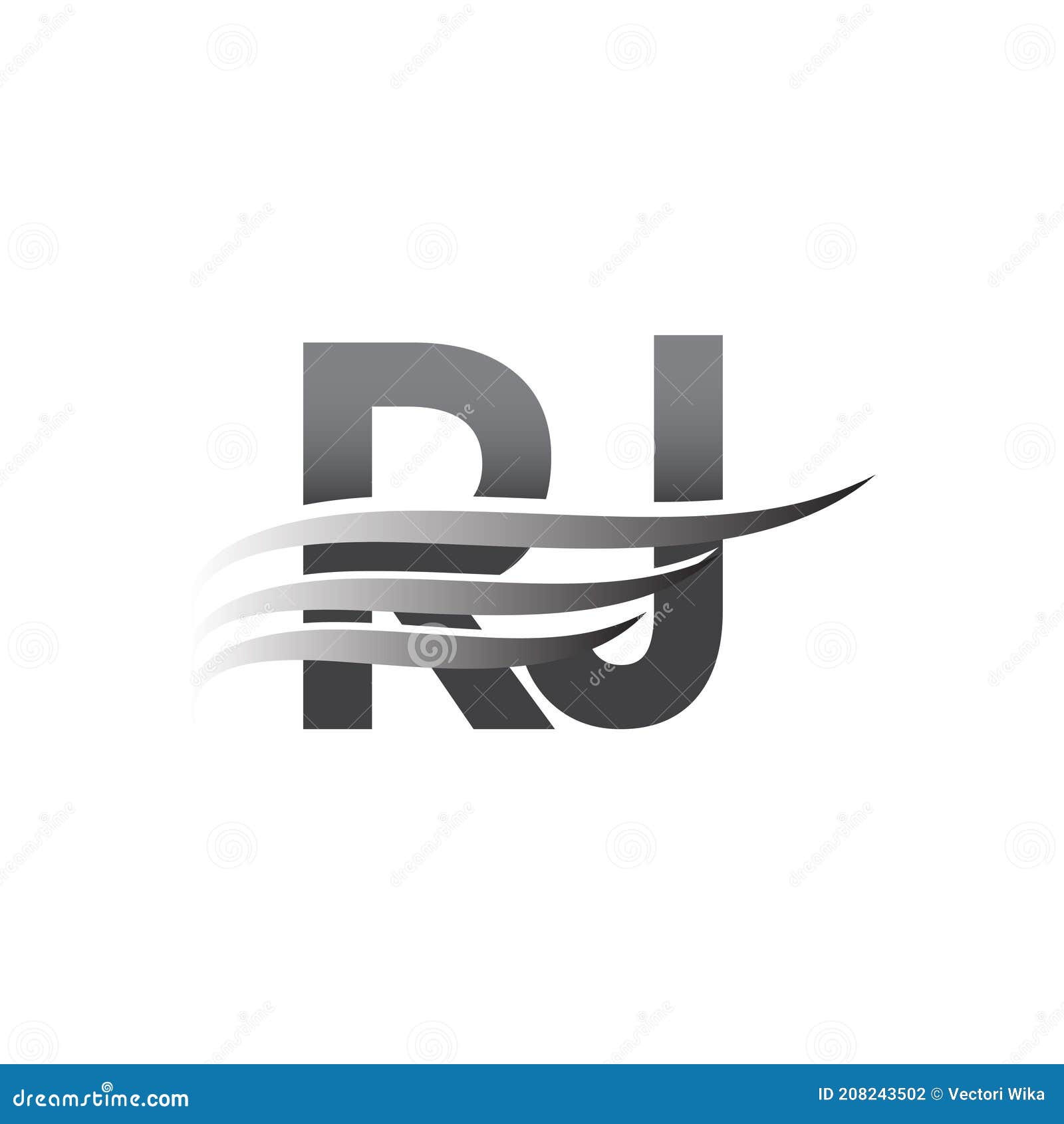 Vector Logo with RJ Initial Type Stock Illustration - Illustration of ...