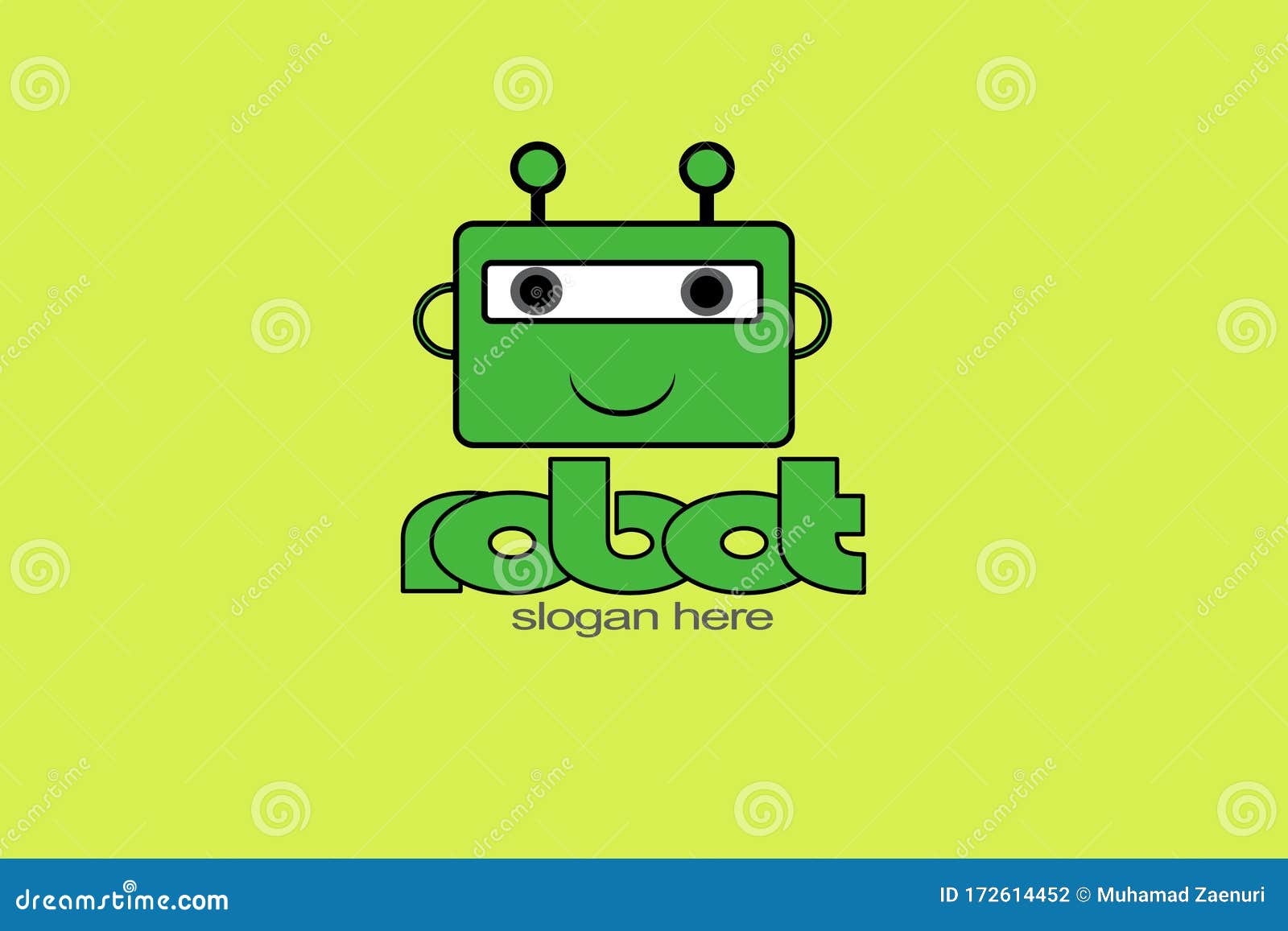 Vector Logo of a Robot Head. Stock Vector - Illustration of cyborg ...