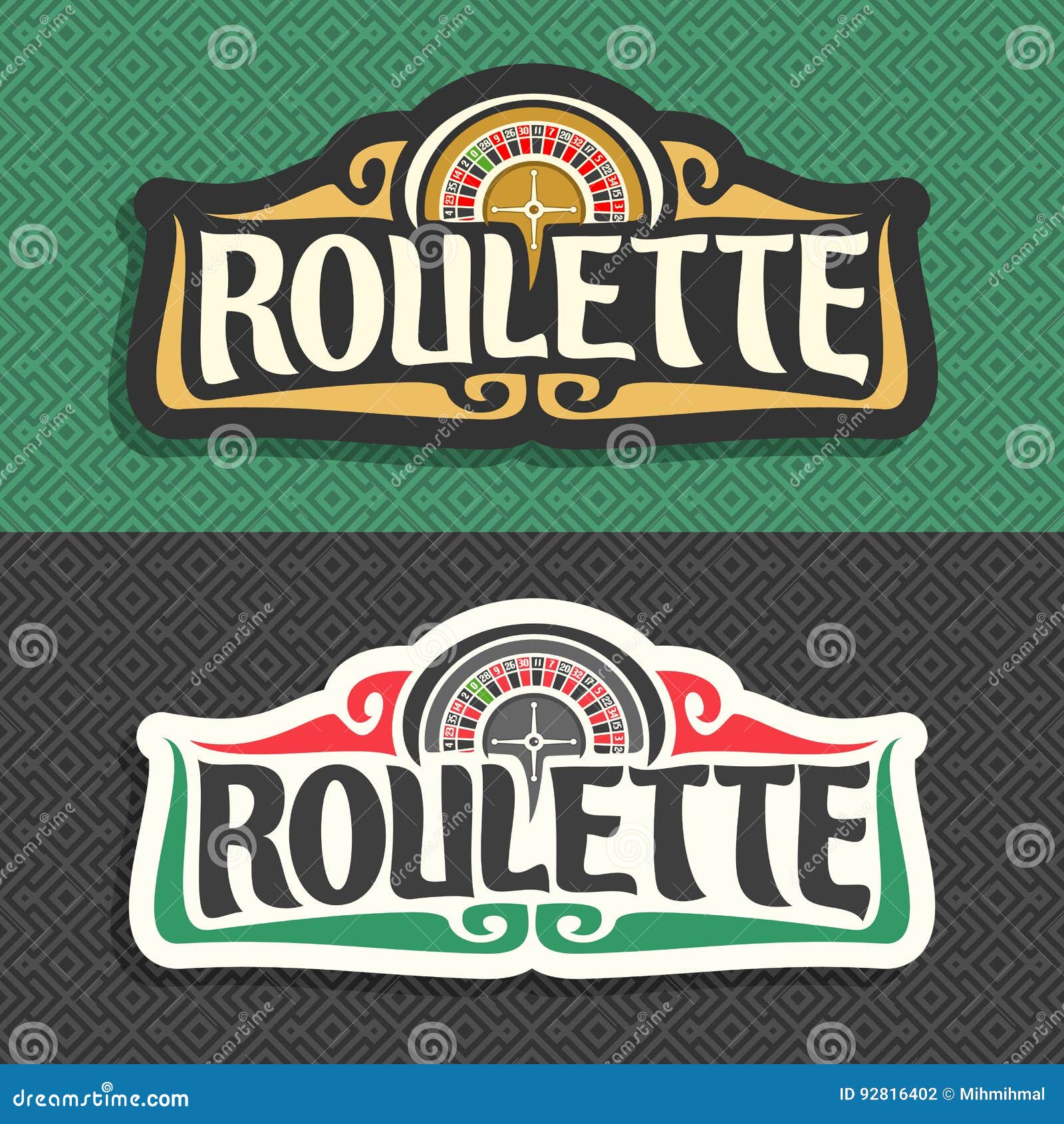 Vector Logo for Roulette Gamble Stock Vector - Illustration of casino ...