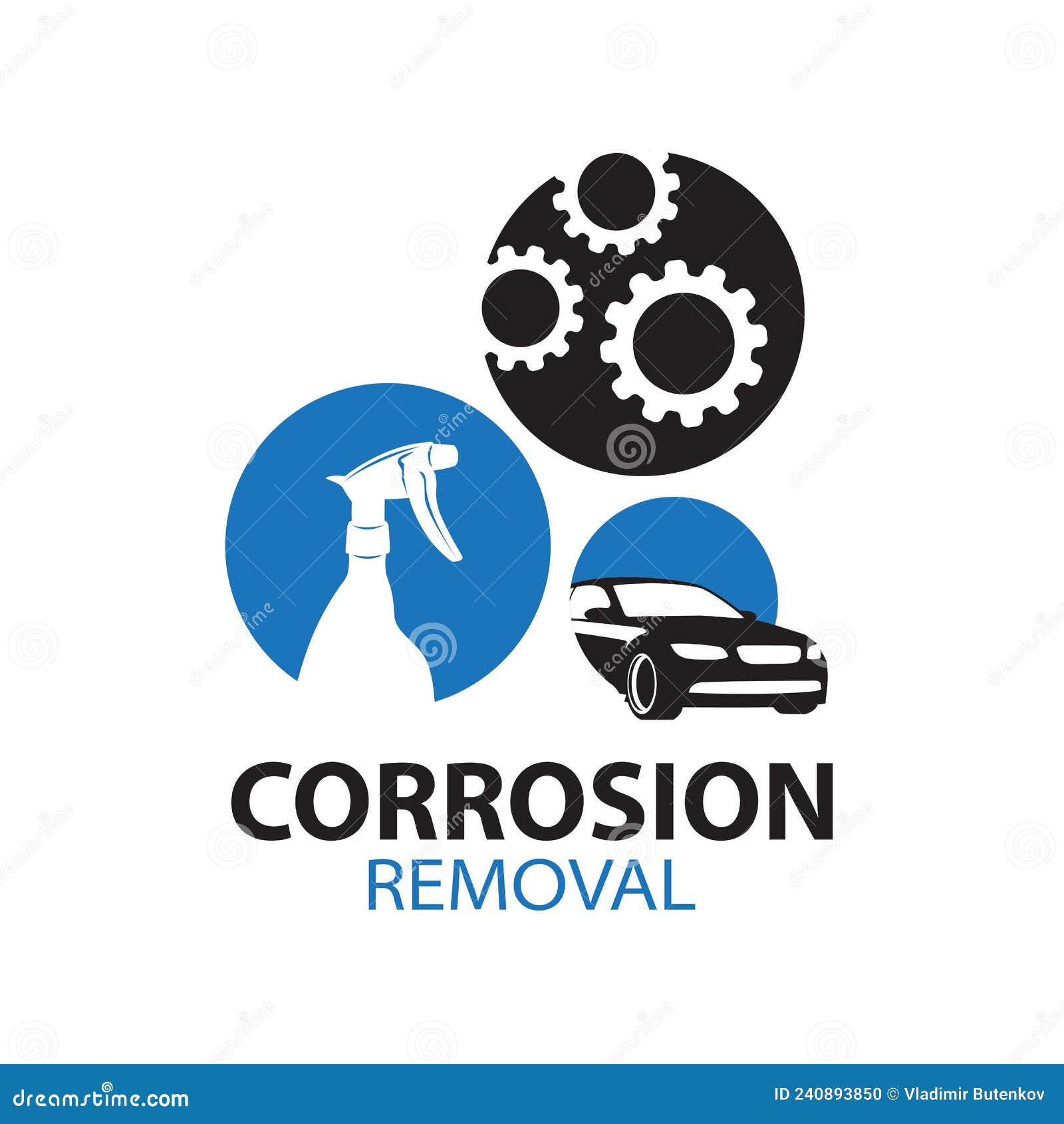 Vector Logo of Rust Removal and Treatment Stock Vector - Illustration ...