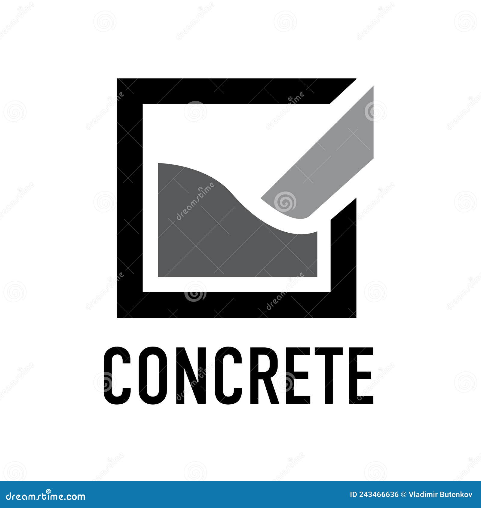 Vector Logo for the Sale of Concrete and Cement Stock Vector ...