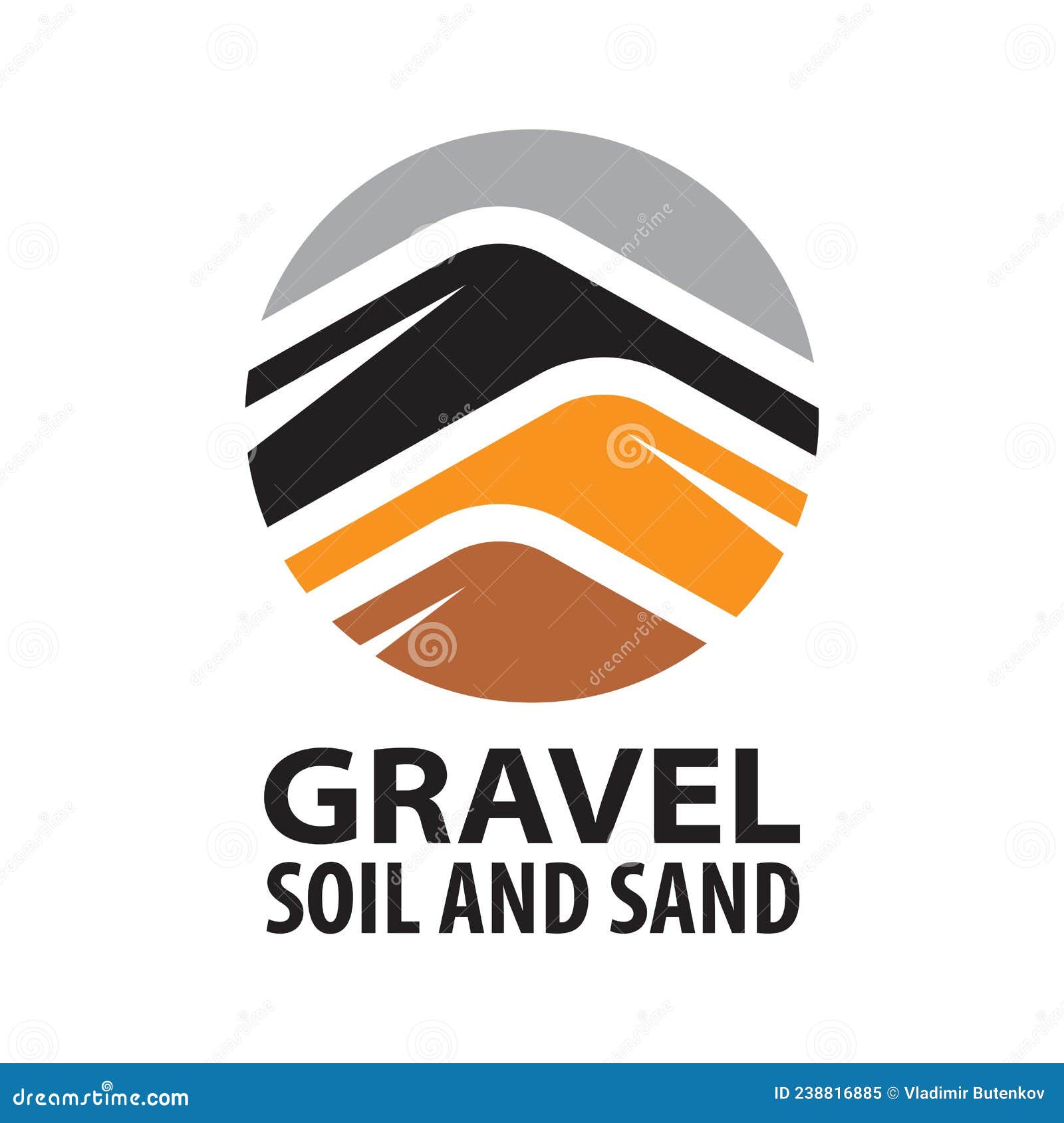 Vector Logo of Sand, Gravel and Soil Extraction Stock Vector ...