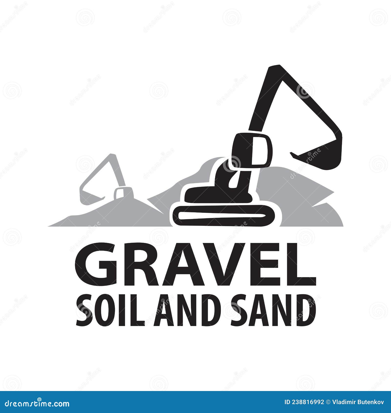 Vector Logo of Sand, Gravel and Soil Extraction Stock Vector ...