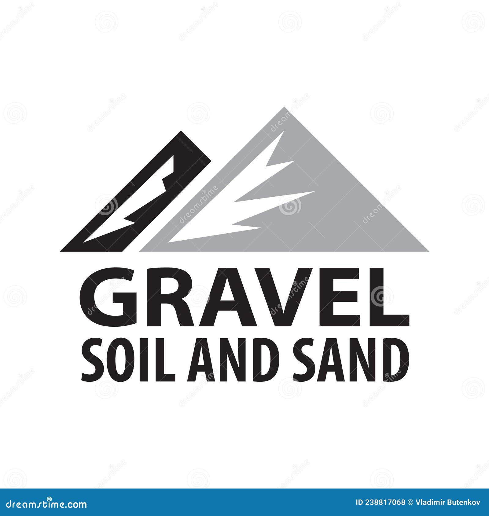 Vector Logo of Sand, Gravel and Soil Extraction Stock Vector ...