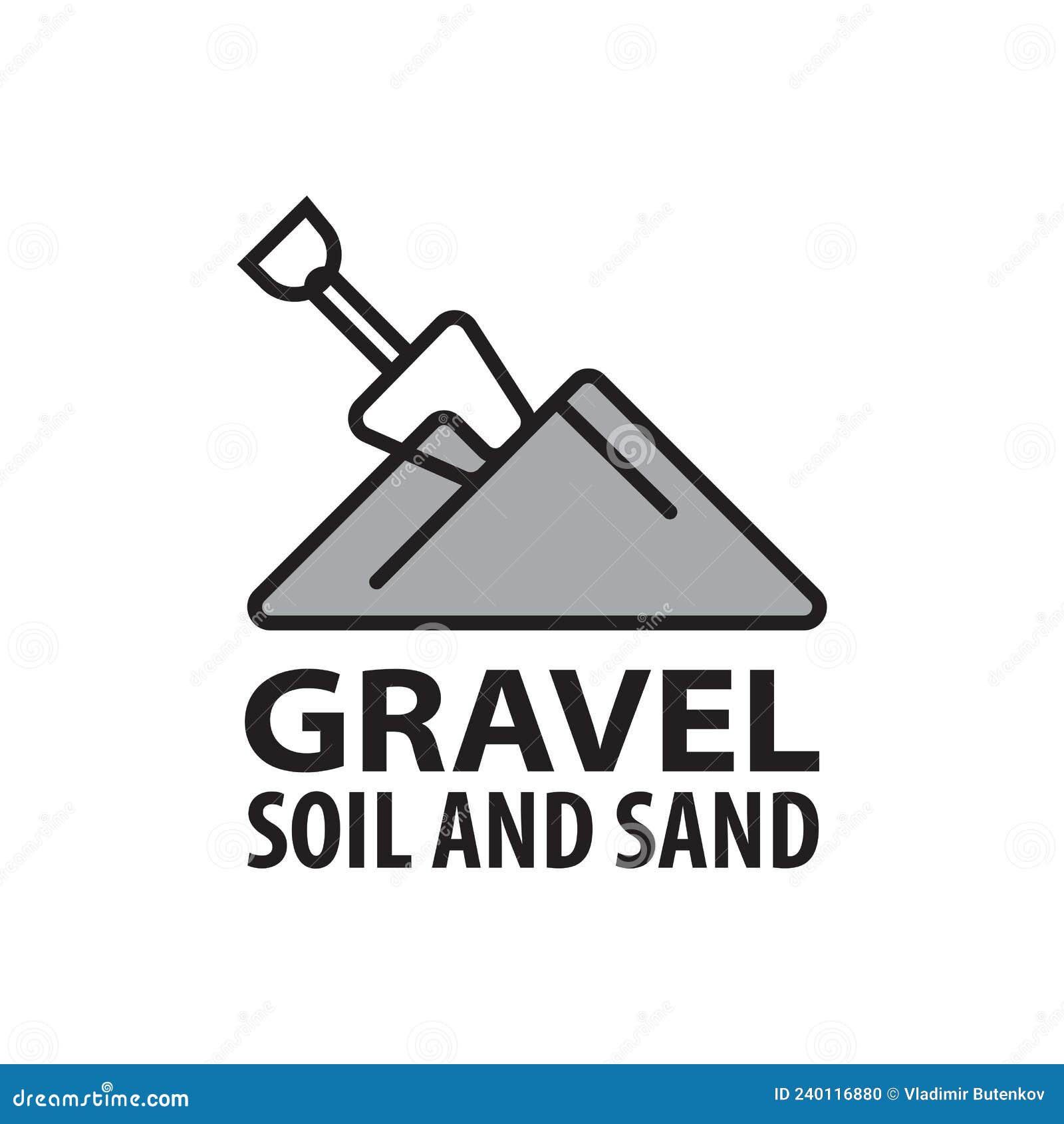 Vector Logo of Sand, Gravel and Soil Extraction Stock Vector ...