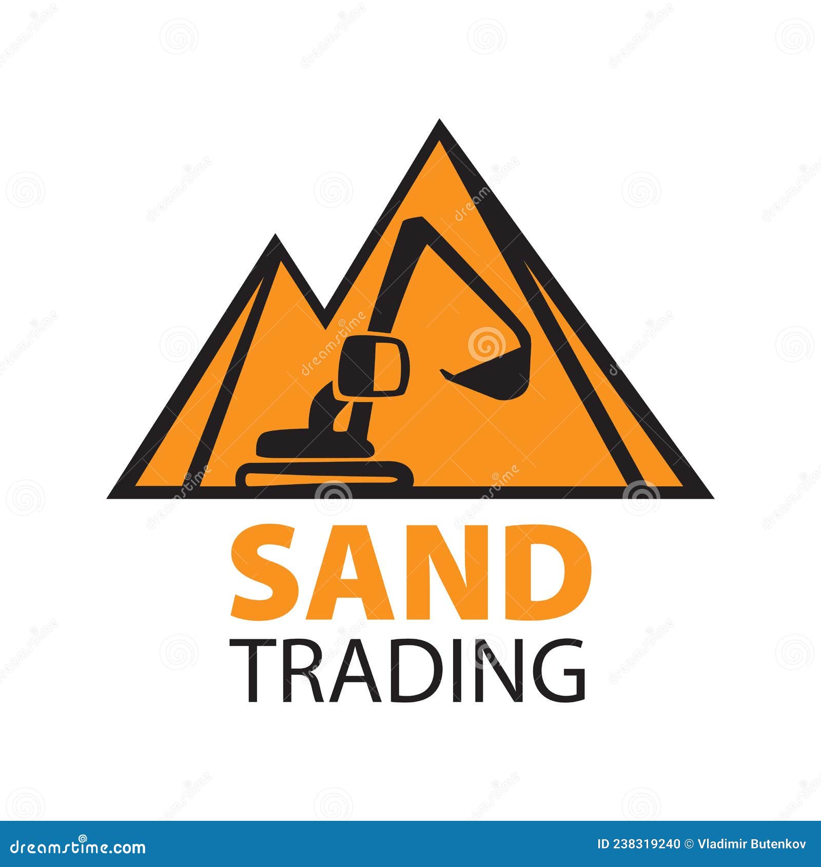 Vector Logo of Sand Mining and Trading Stock Vector - Illustration of ...