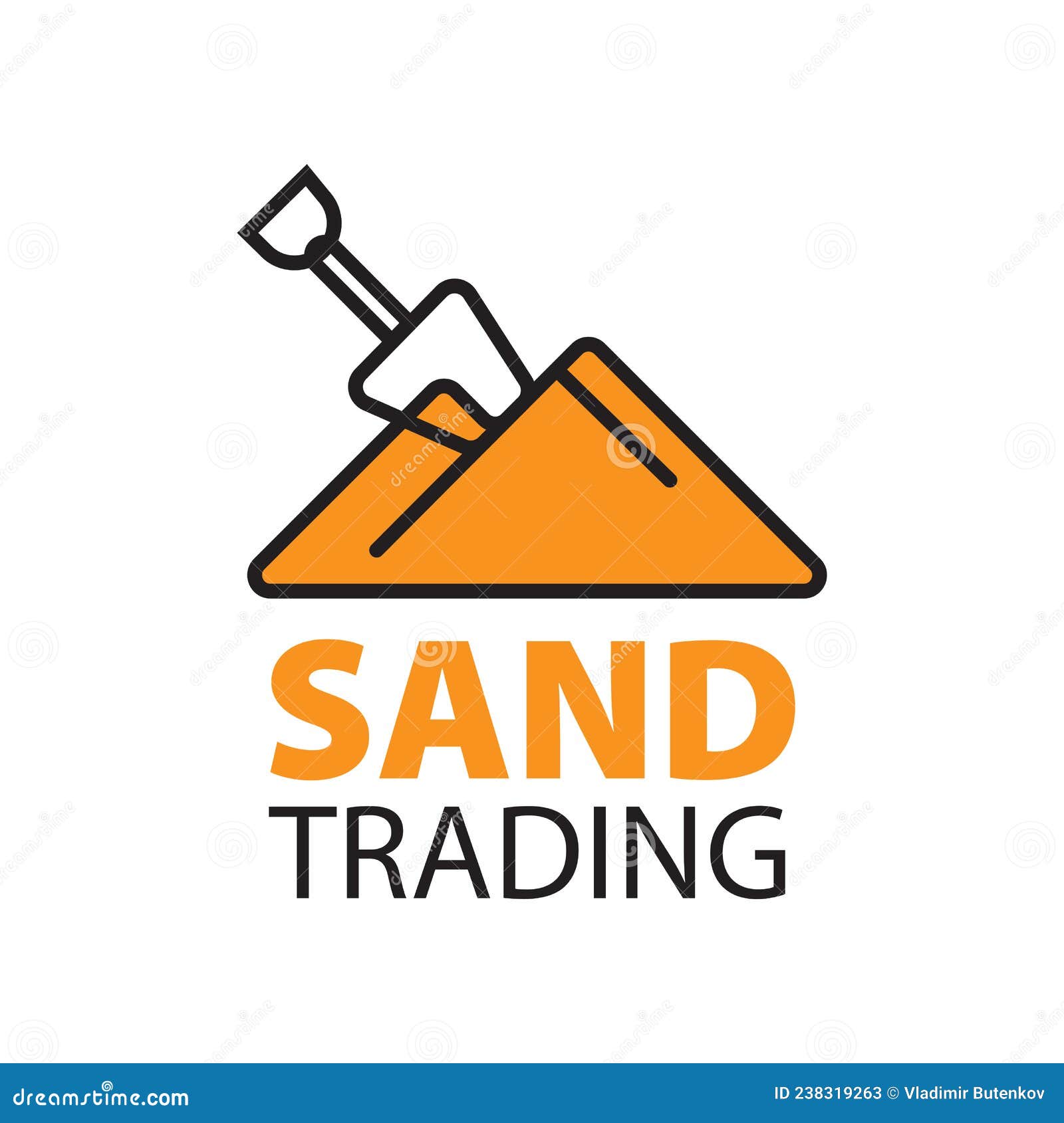 Vector Logo of Sand Mining and Trading Stock Vector - Illustration of ...