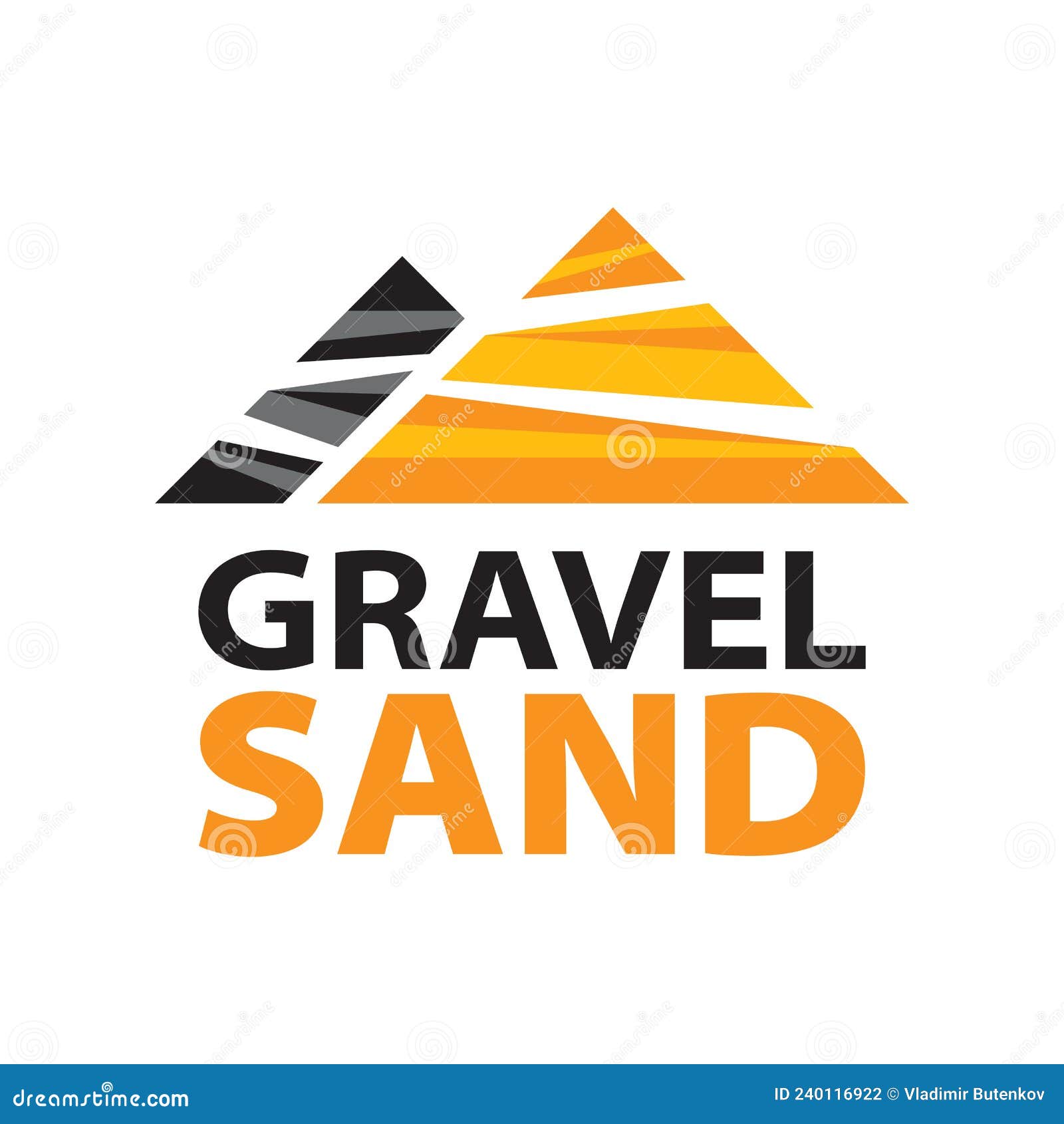Vector Logo of Sand Mining and Trading Stock Vector - Illustration of ...