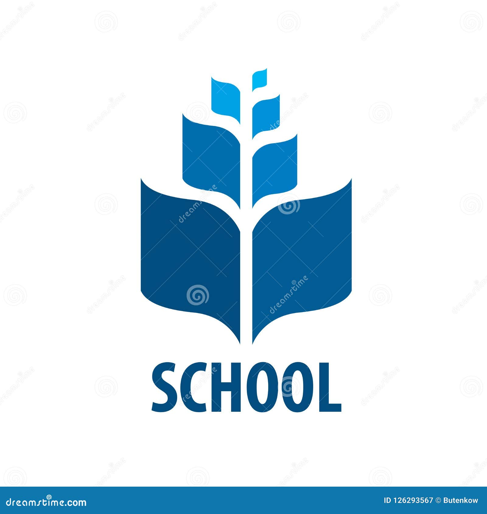 Vector logo School stock vector. Illustration of library - 126293567