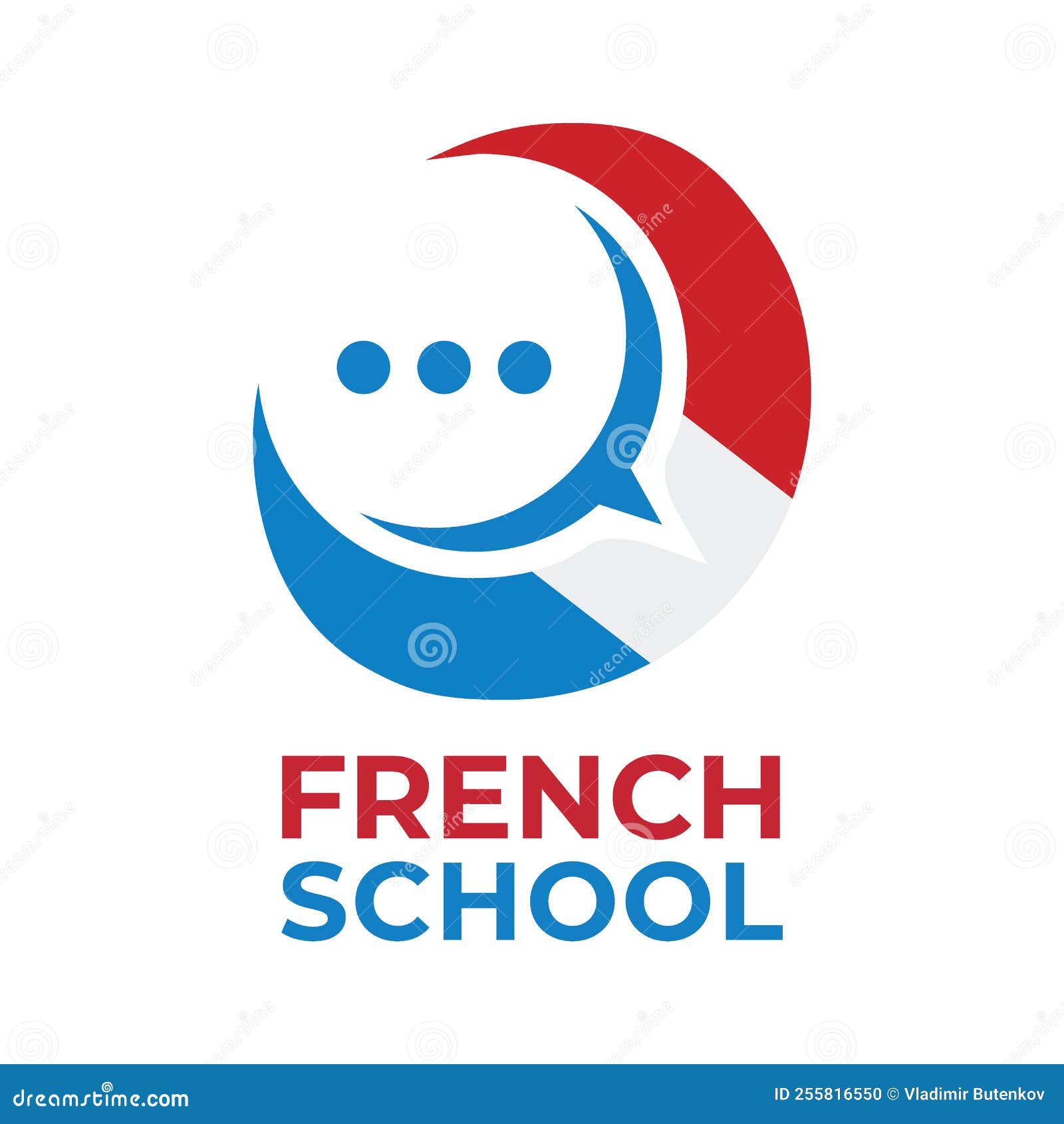 Vector Logo of the French Language School Stock Vector - Illustration ...