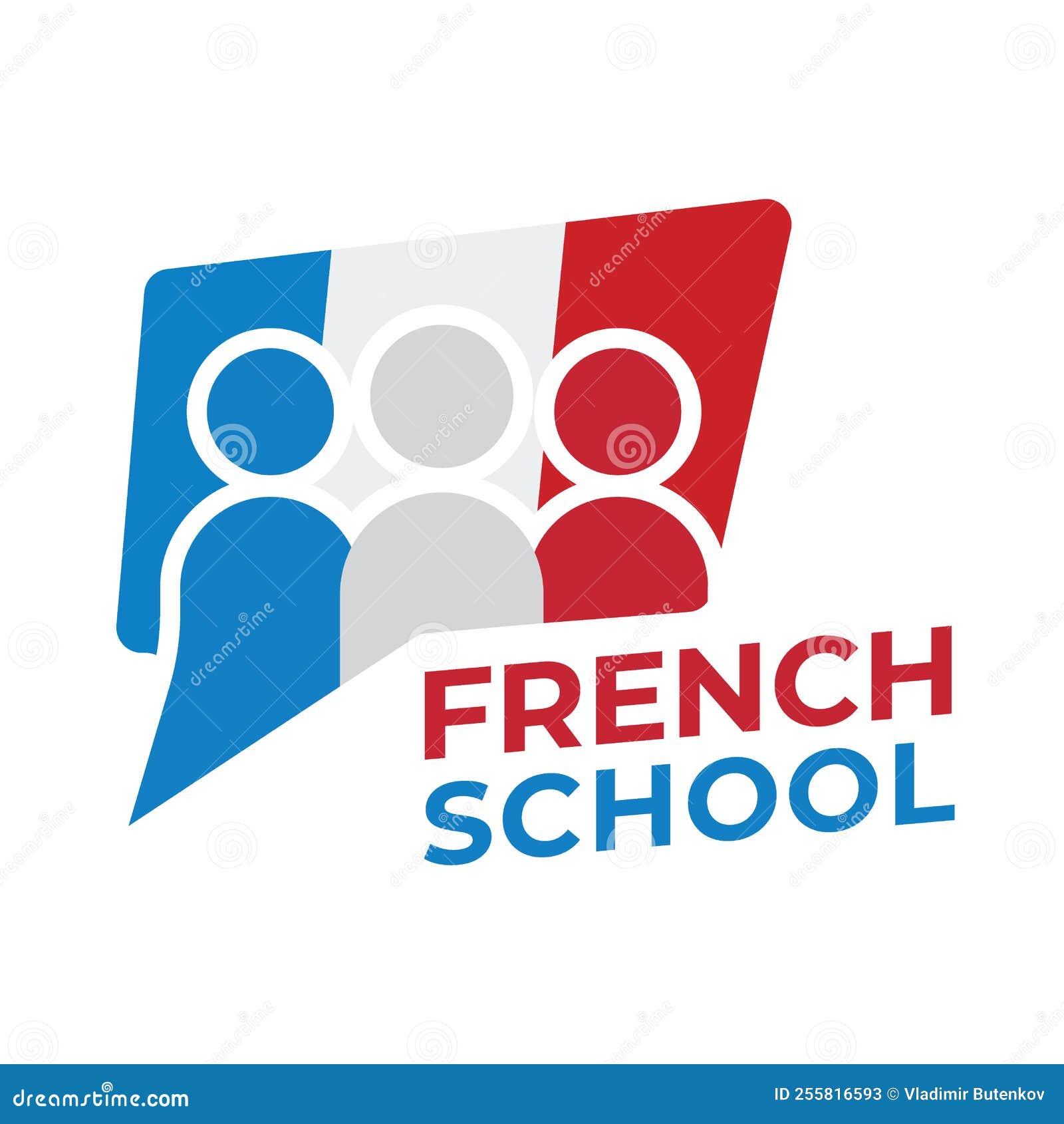 Vector Logo of the French Language School Stock Vector - Illustration ...