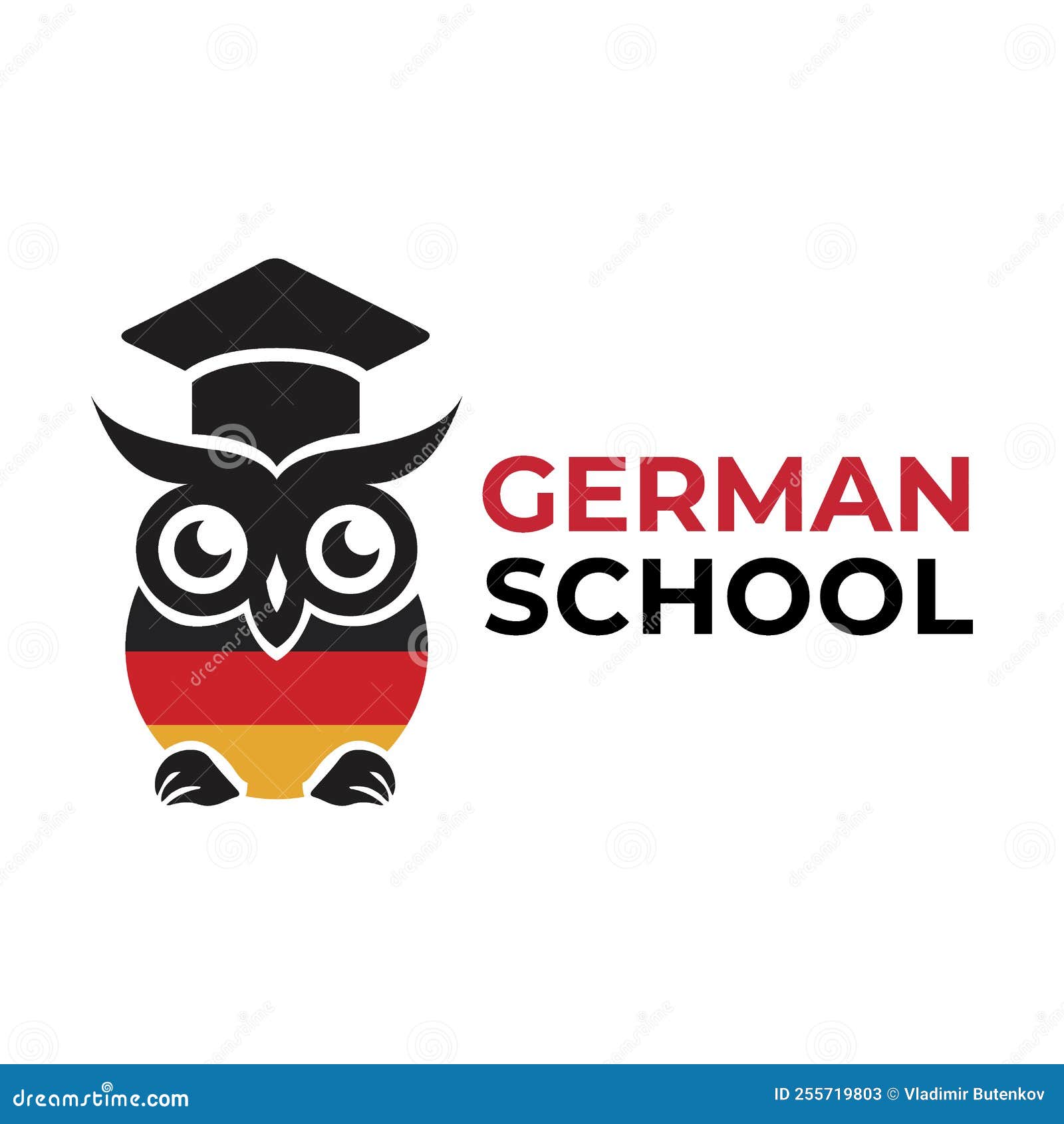 Vector Logo of the German Language School Stock Vector - Illustration ...
