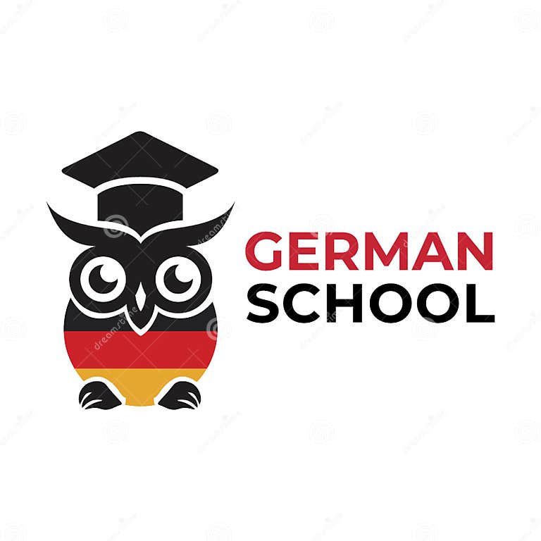 Vector Logo of the German Language School Stock Vector - Illustration ...