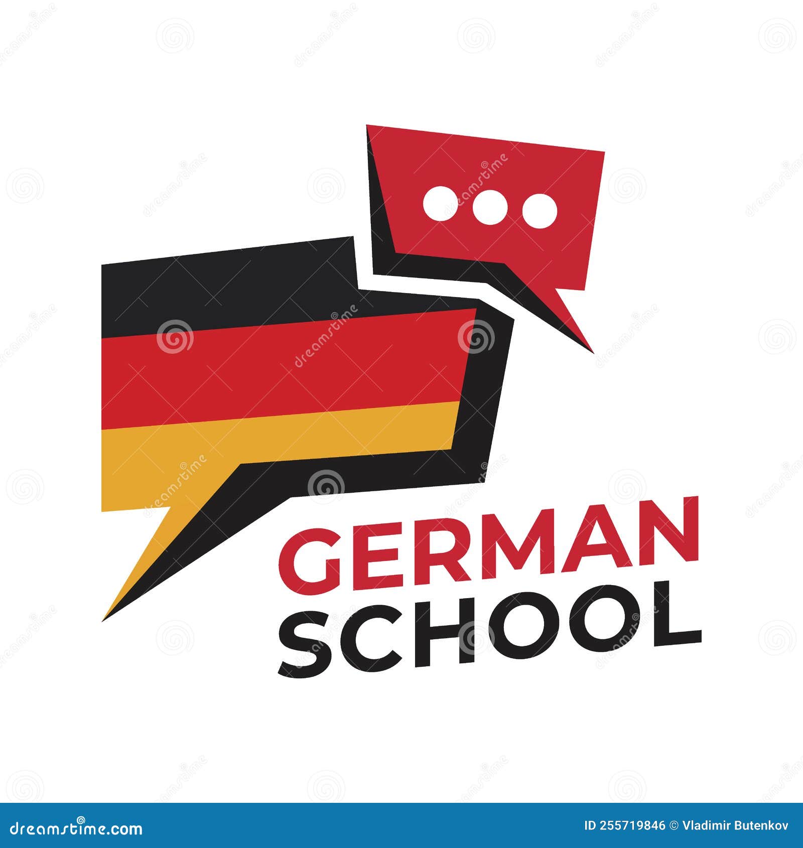 Vector Logo of the German Language School Stock Vector - Illustration ...
