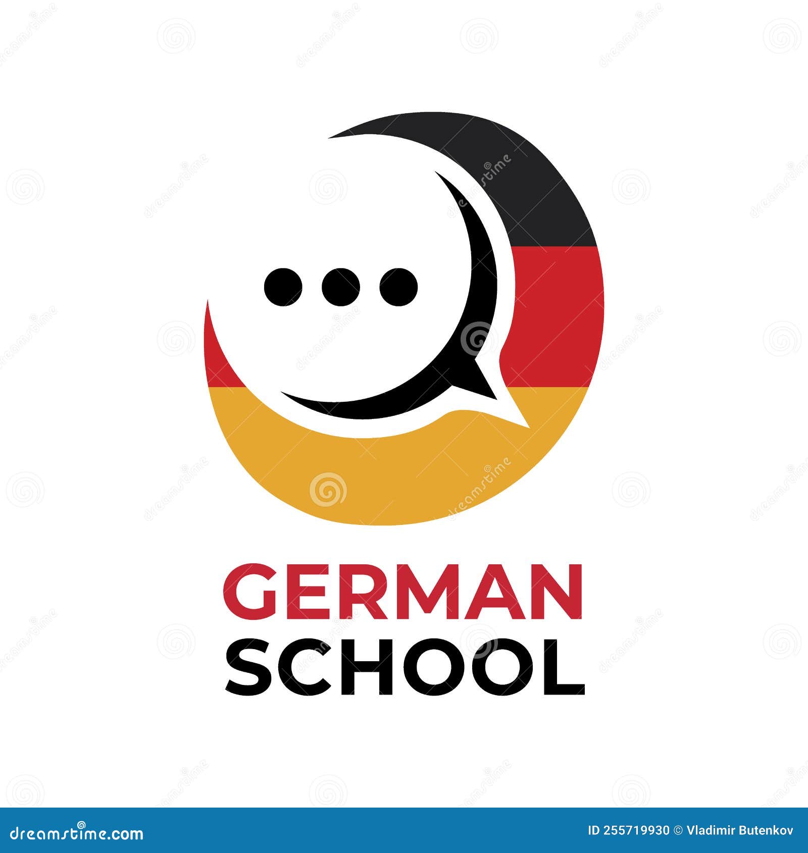 Vector Logo of the German Language School Stock Vector - Illustration ...