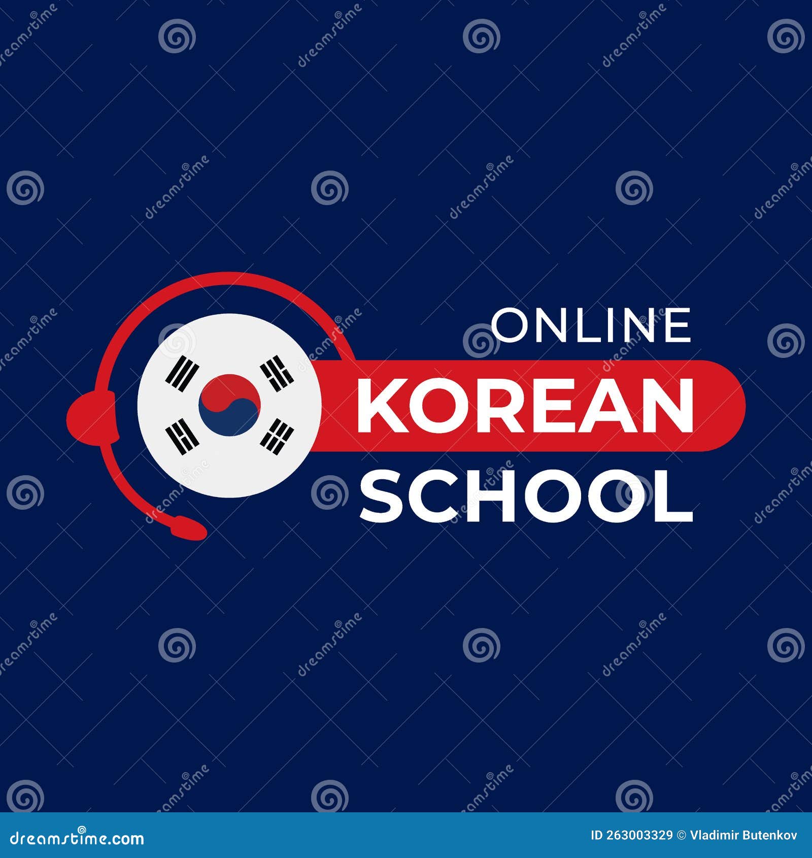 Vector Logo of the Korean Language School Stock Vector - Illustration ...