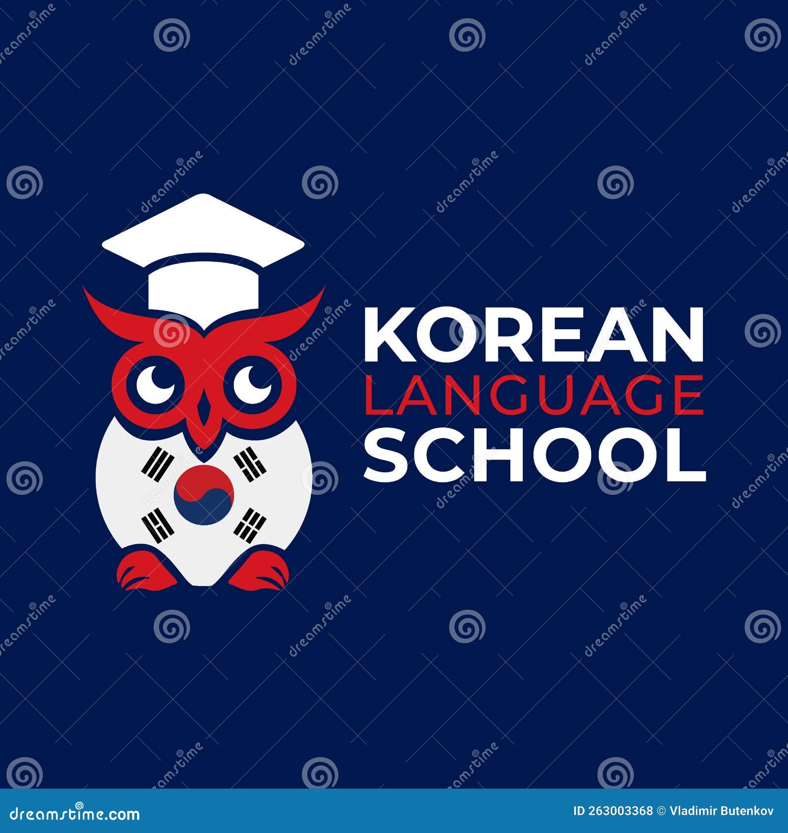 Vector Logo of the Korean Language School Stock Vector - Illustration ...
