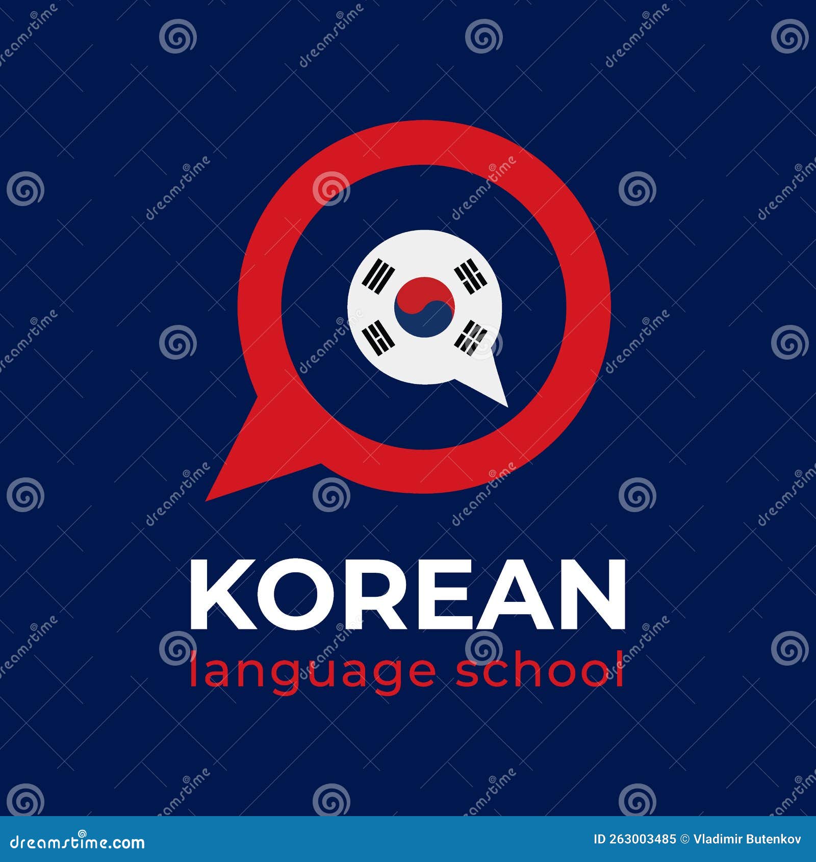Vector Logo of the Korean Language School Stock Vector - Illustration ...