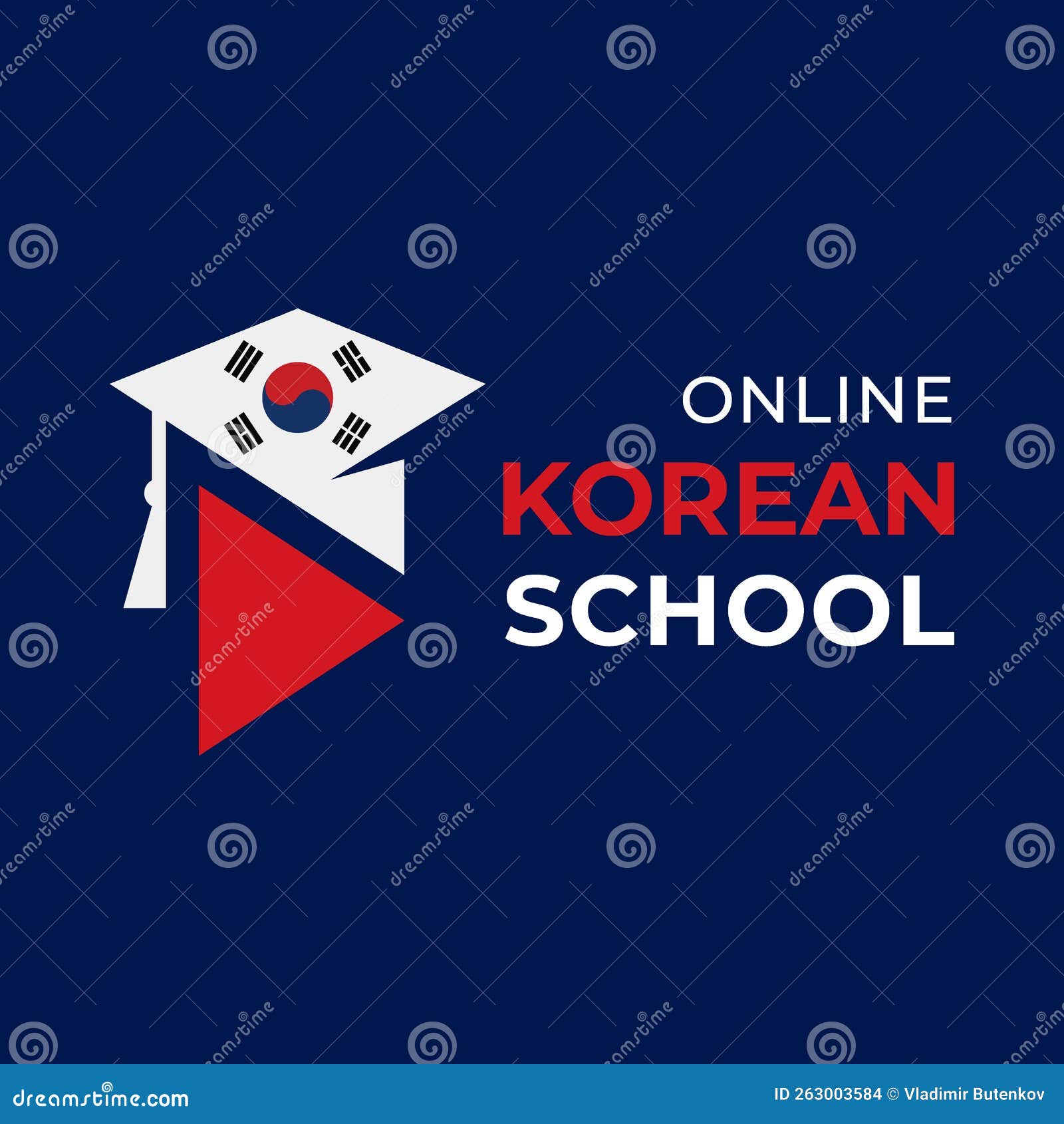 Vector Logo of the Korean Language School Stock Vector - Illustration ...