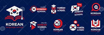 Vector Logo of the Korean Language School Stock Vector - Illustration ...