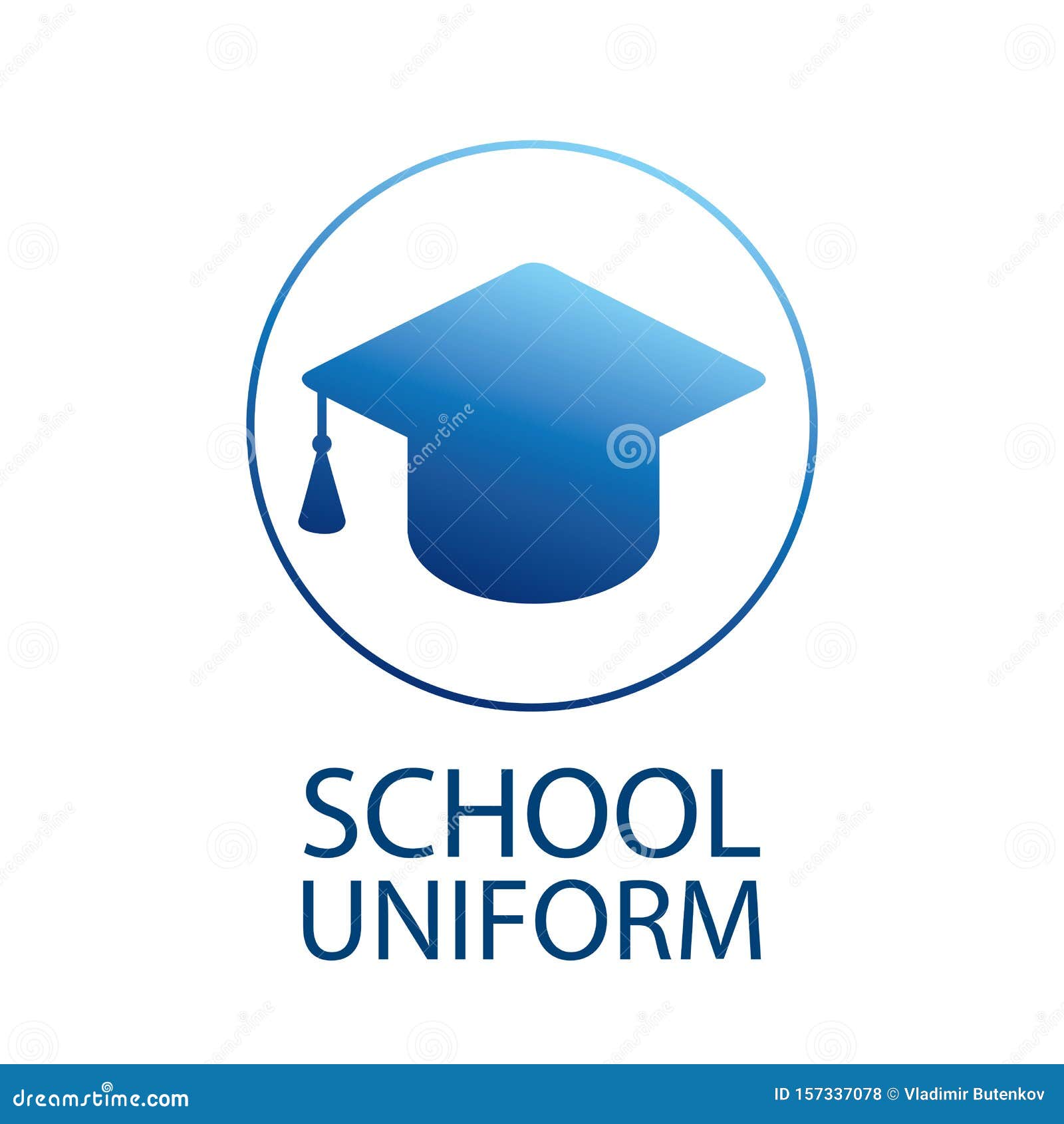 Vector Logo for School Store Clothes and Uniforms Stock Illustration ...