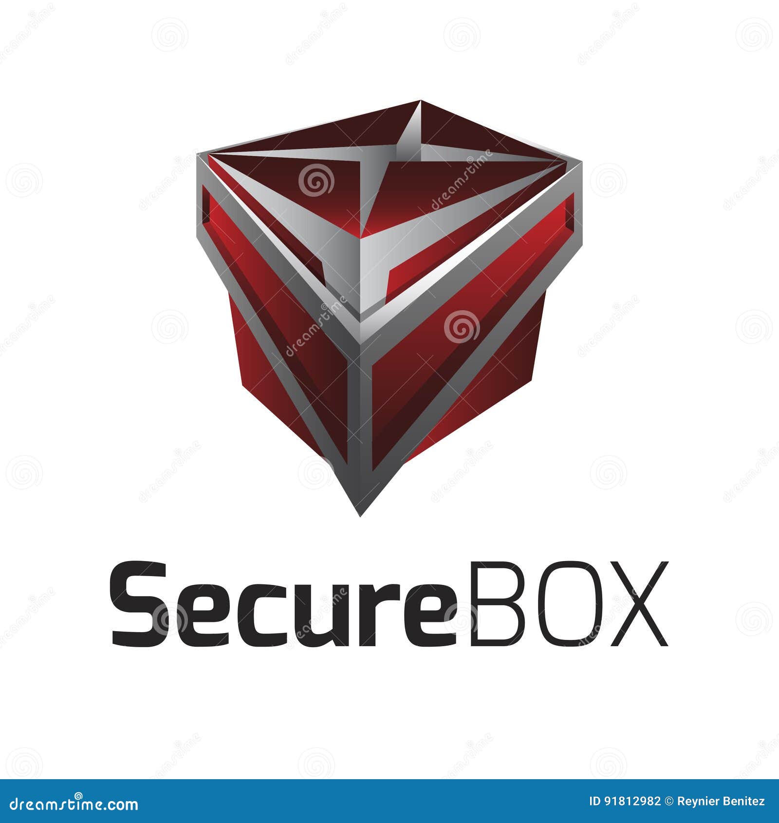 Vector Logo Secure Box stock vector. Illustration of design - 91812982