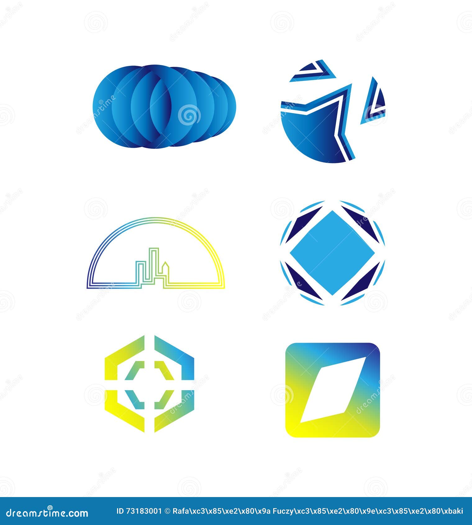 Vector logo set stock vector. Illustration of corporate - 73183001