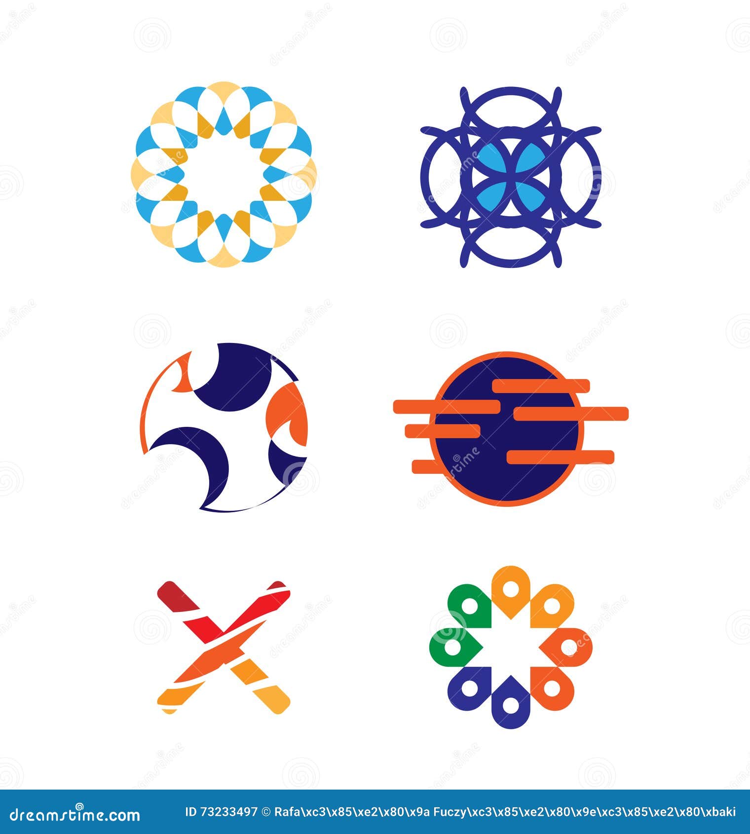 Vector logo set stock vector. Illustration of icon, curve - 73233497