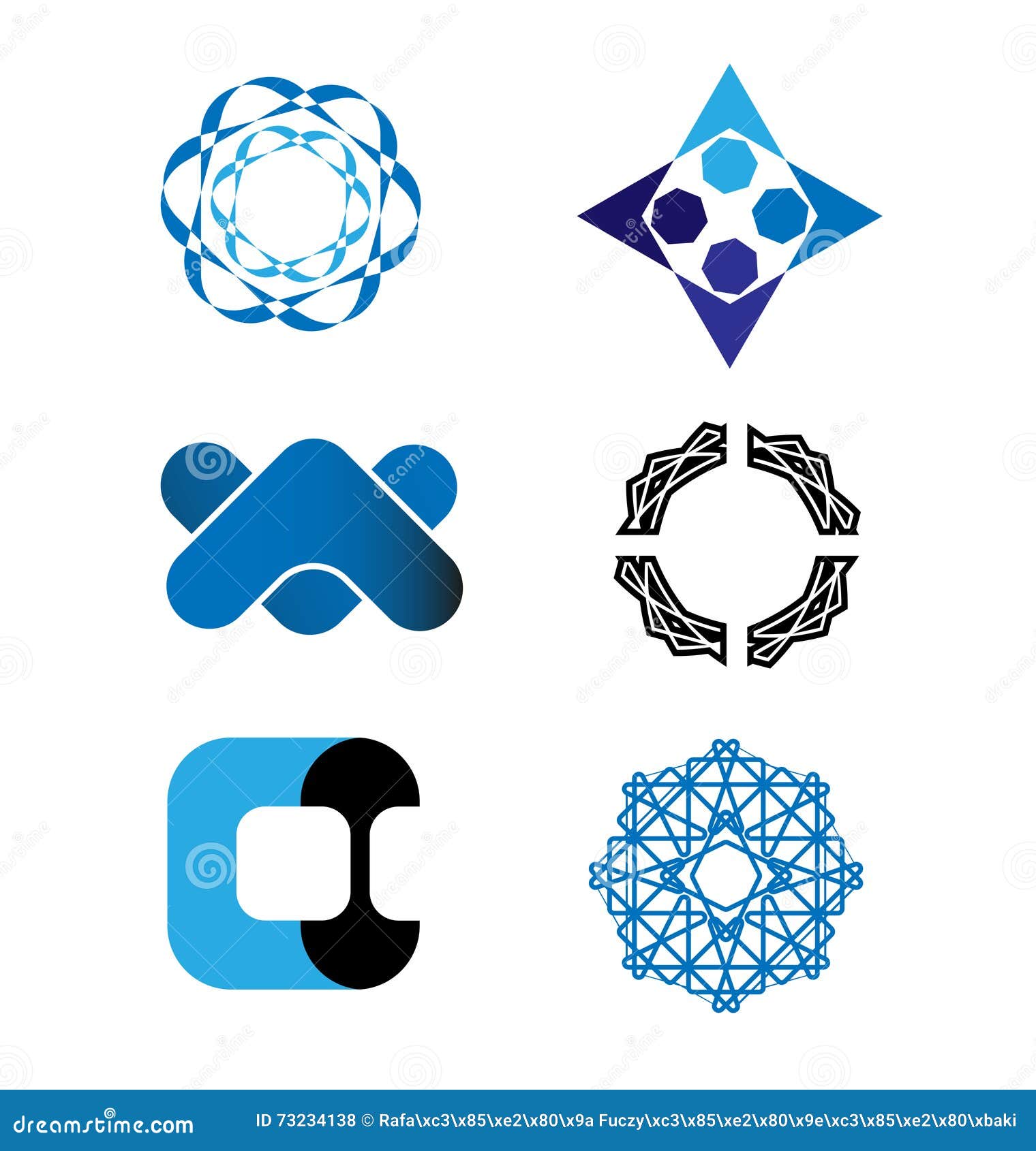 Vector logo set stock vector. Illustration of element - 73234138