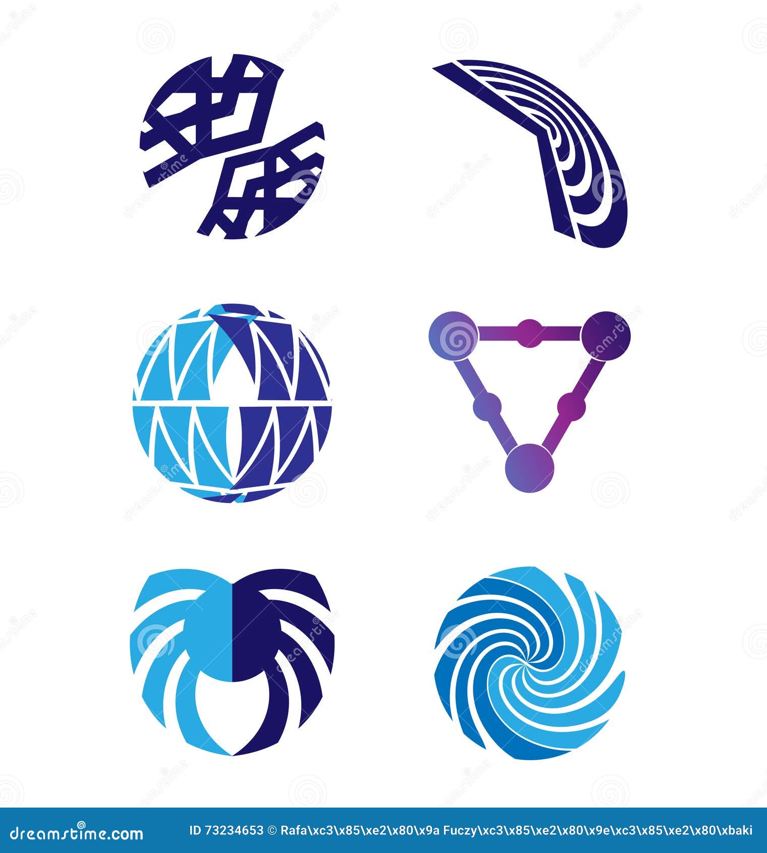 Vector logo set stock vector. Illustration of sign, stylish - 73234653