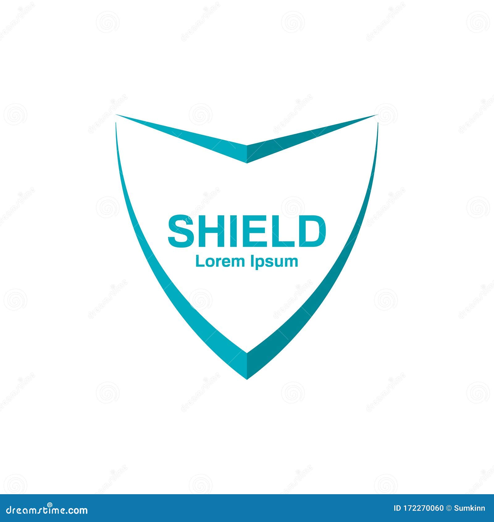 Vector logo shield stock vector. Illustration of abstract - 172270060