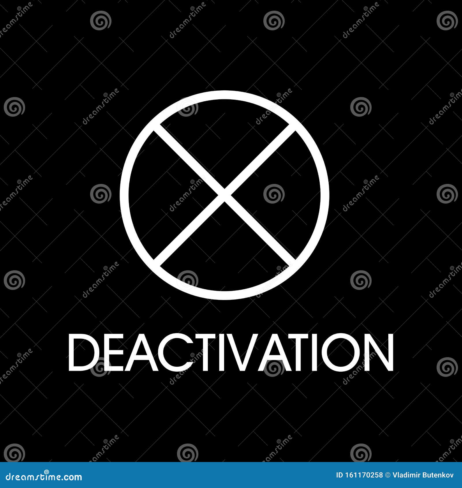 Vector Logo, Sign of Deactivation and Inactivity of the Account Stock ...