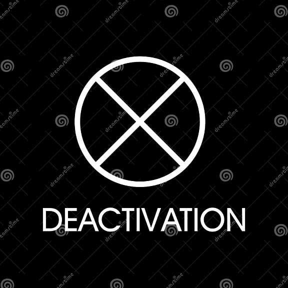 Vector Logo, Sign of Deactivation and Inactivity of the Account Stock ...