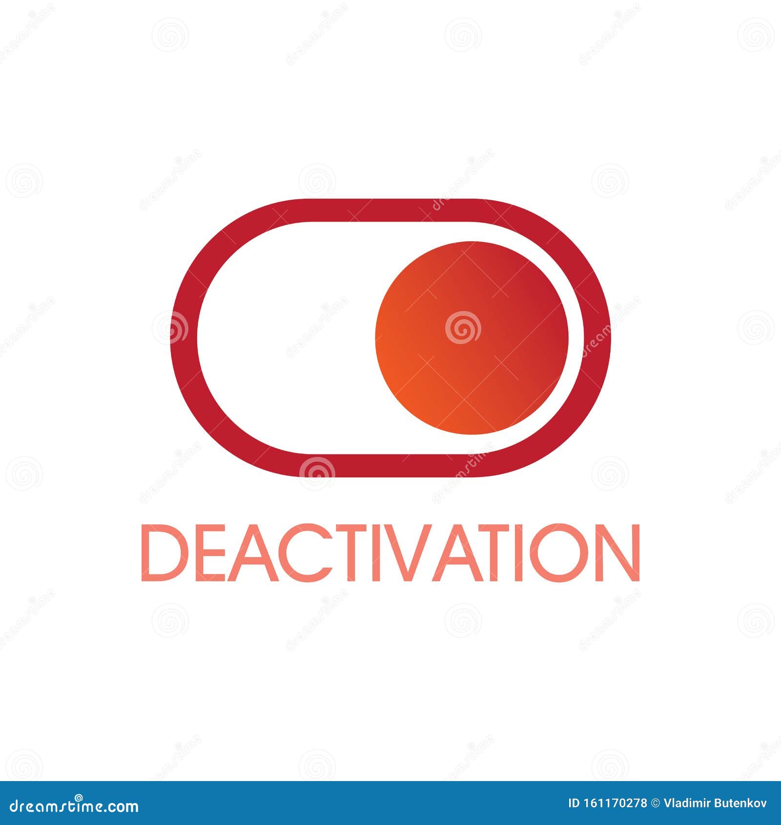 Vector Logo, Sign of Deactivation and Inactivity of the Account Stock ...