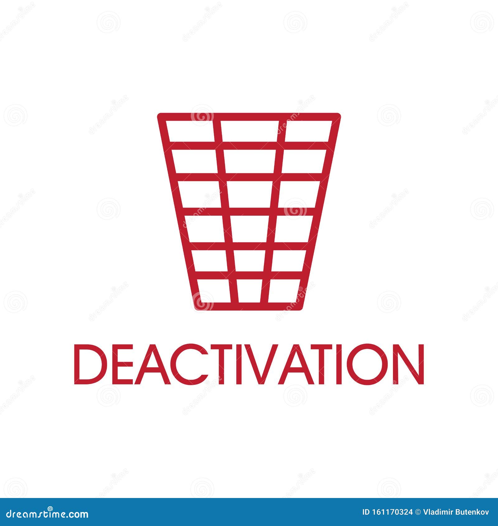 Vector Logo, Sign of Deactivation and Inactivity of the Account Stock ...