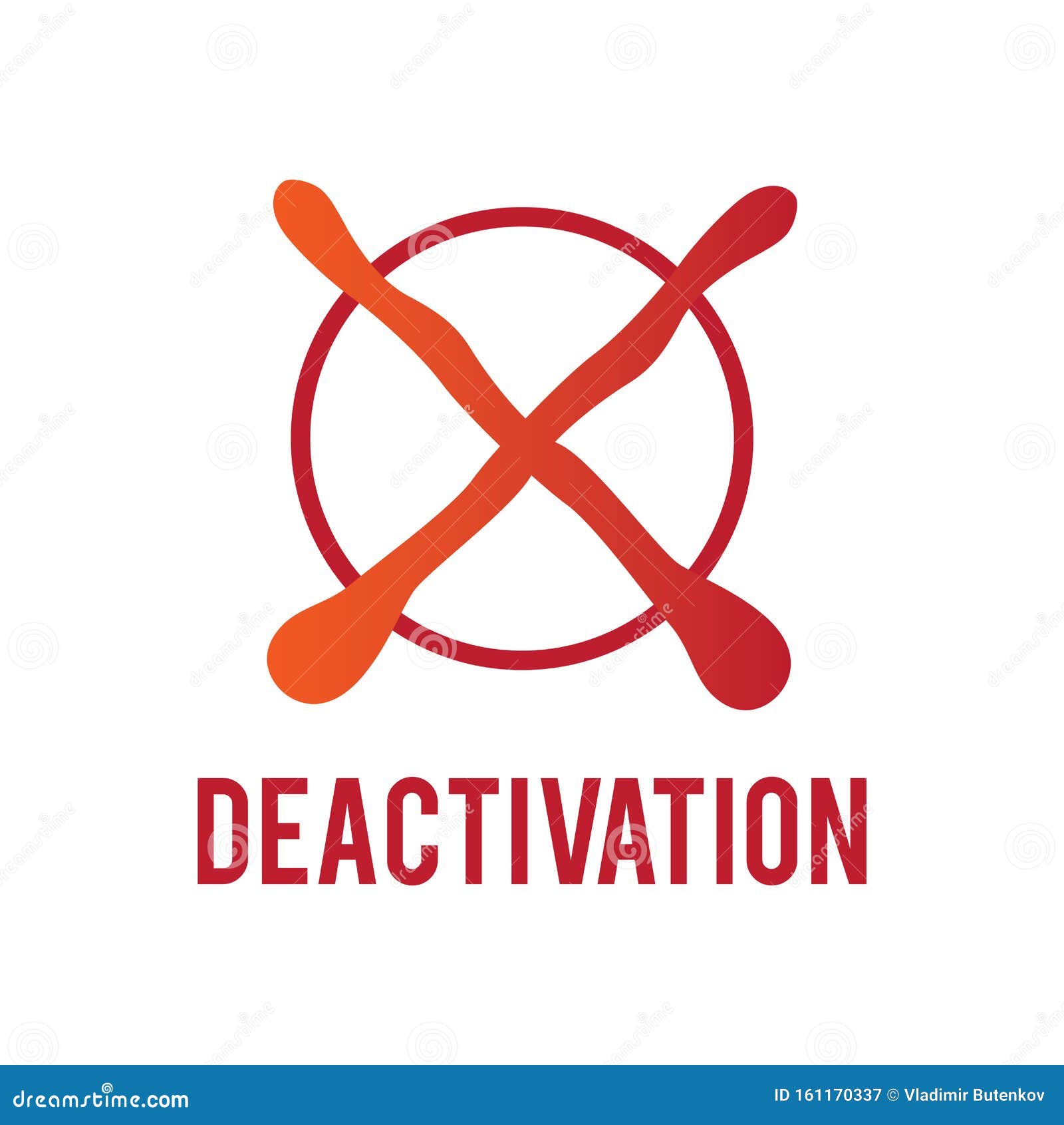 Vector Logo, Sign of Deactivation and Inactivity of the Account Stock ...