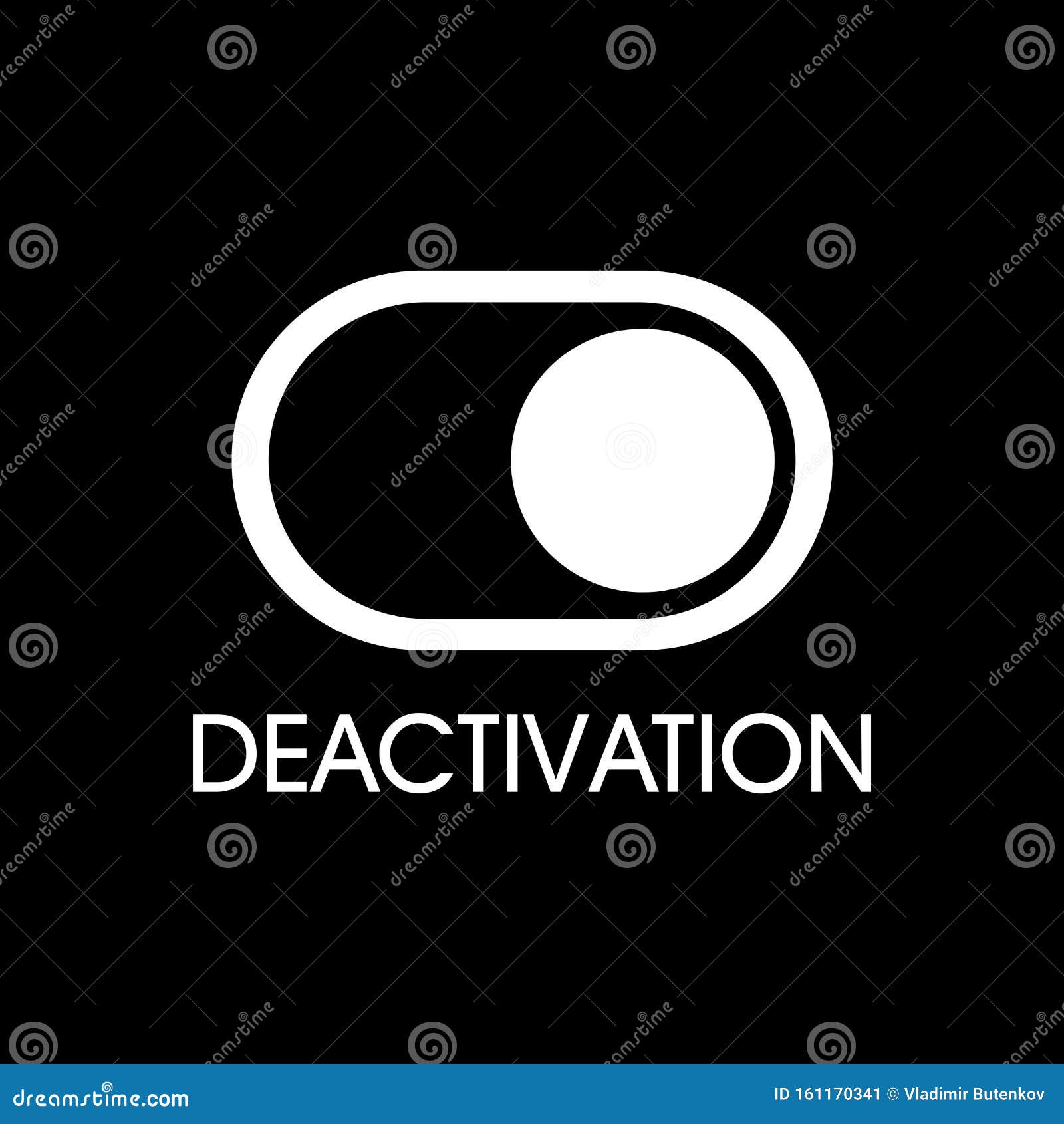 Vector Logo, Sign of Deactivation and Inactivity of the Account Stock ...