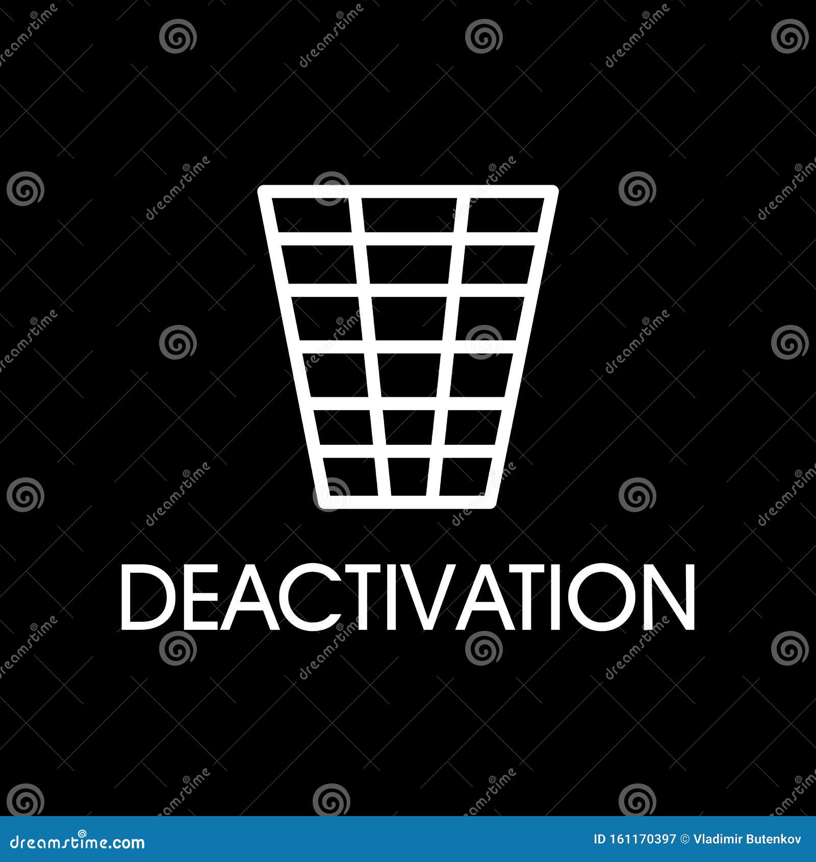 Vector Logo, Sign of Deactivation and Inactivity of the Account Stock ...